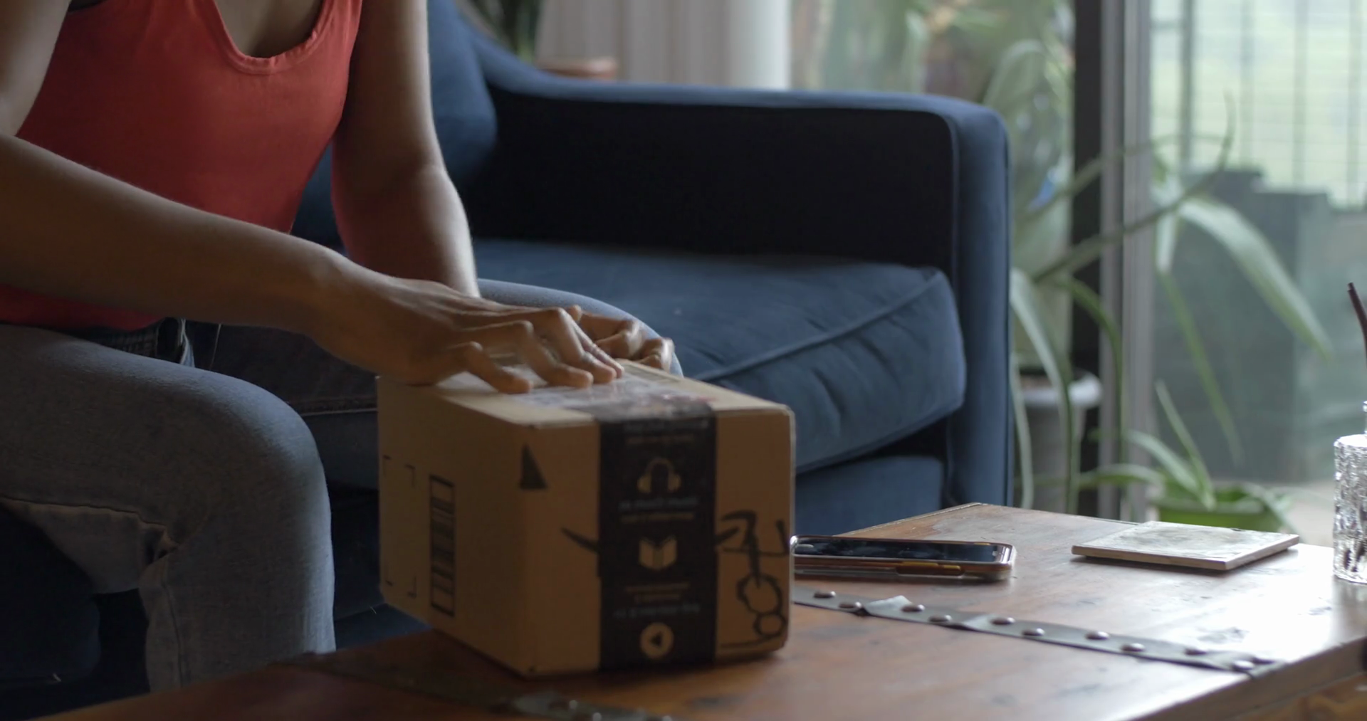 Woman Returns Order From Amazon 21st Century Stock Footage SBV ...