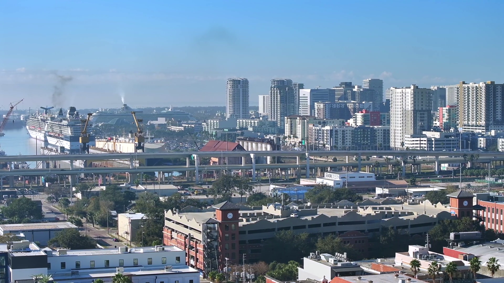 Aerial View Of 100 North Tampa Surrounding Stock Footage SBV-351802424 ...