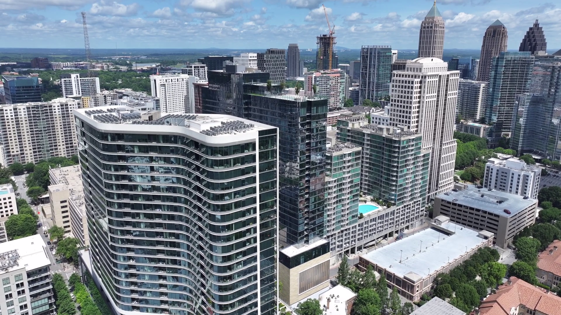 Atlanta Georgia Skyline Downtown Aerial View Stock Footage SBV ...