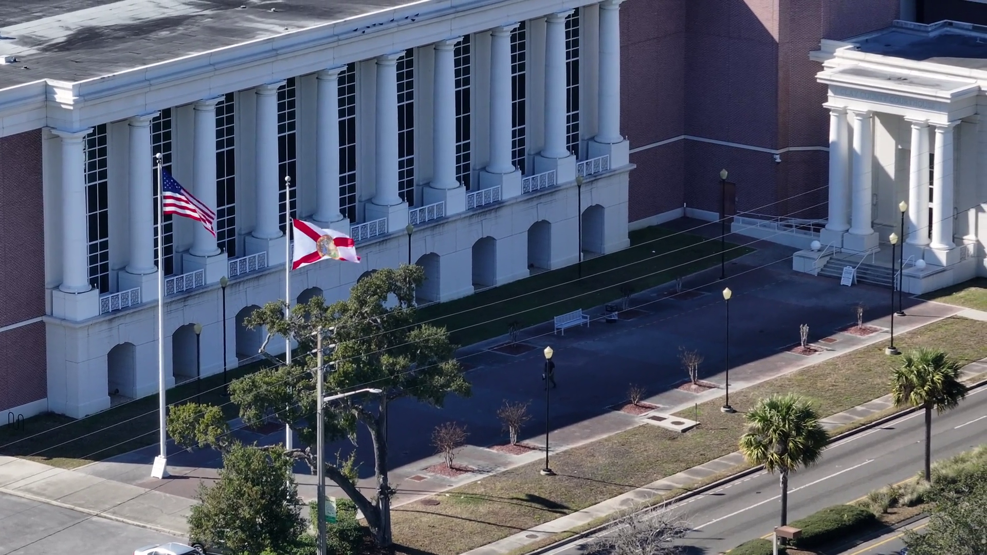 Clay County Court House Aerial Sunny Main Stock Footage SBV-351784252 ...