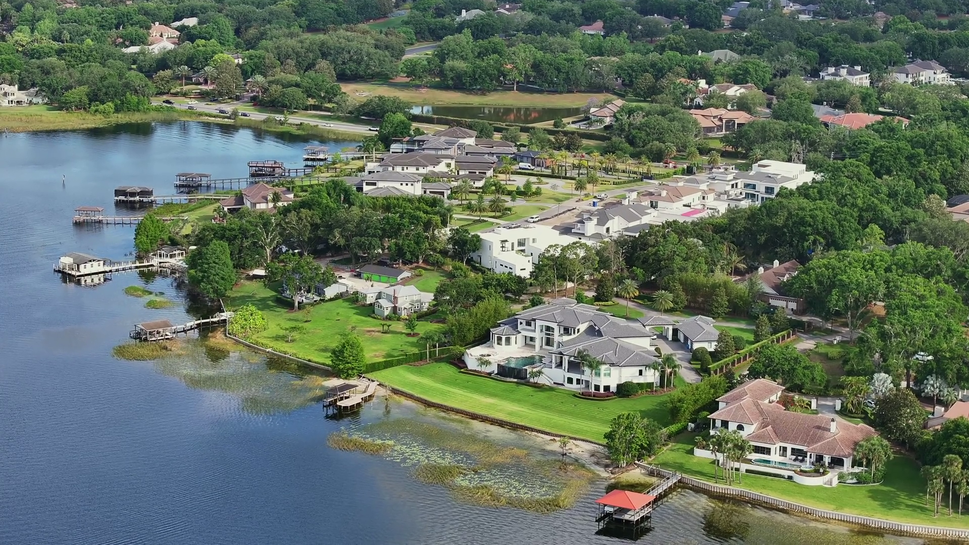 Isleworth Windermere Aerial Large Homes Stock Footage SBV-352111502 ...