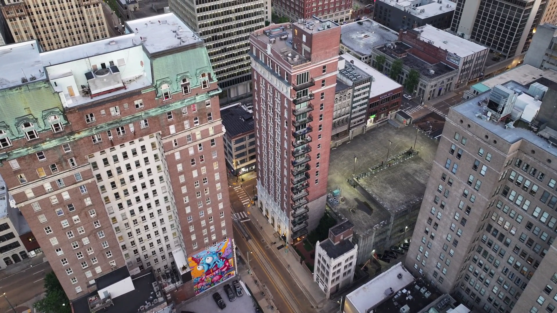 Memphis Tennessee Sunset Aerial Downtown 28 Stock Footage SBV-352653231 ...