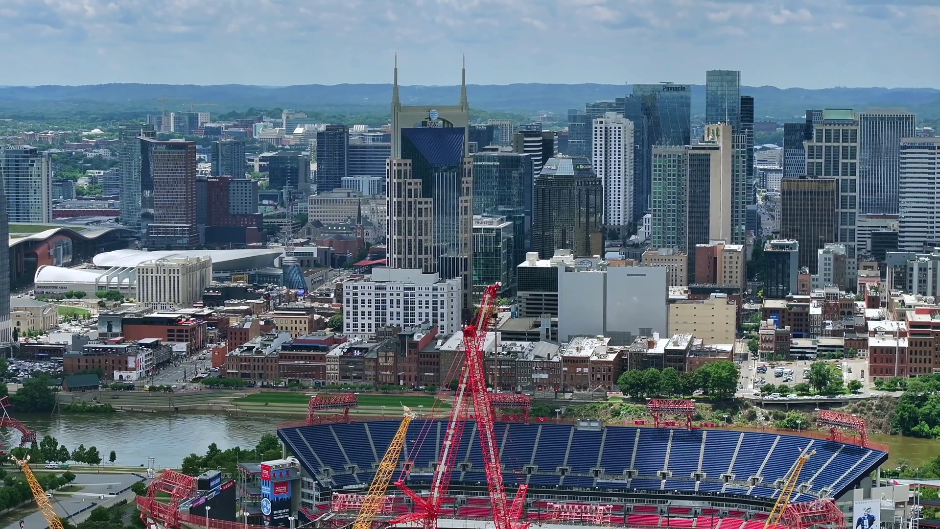 Nashville Downtown Tennessee Drone Downtown Stock Footage SBV-352359257 ...