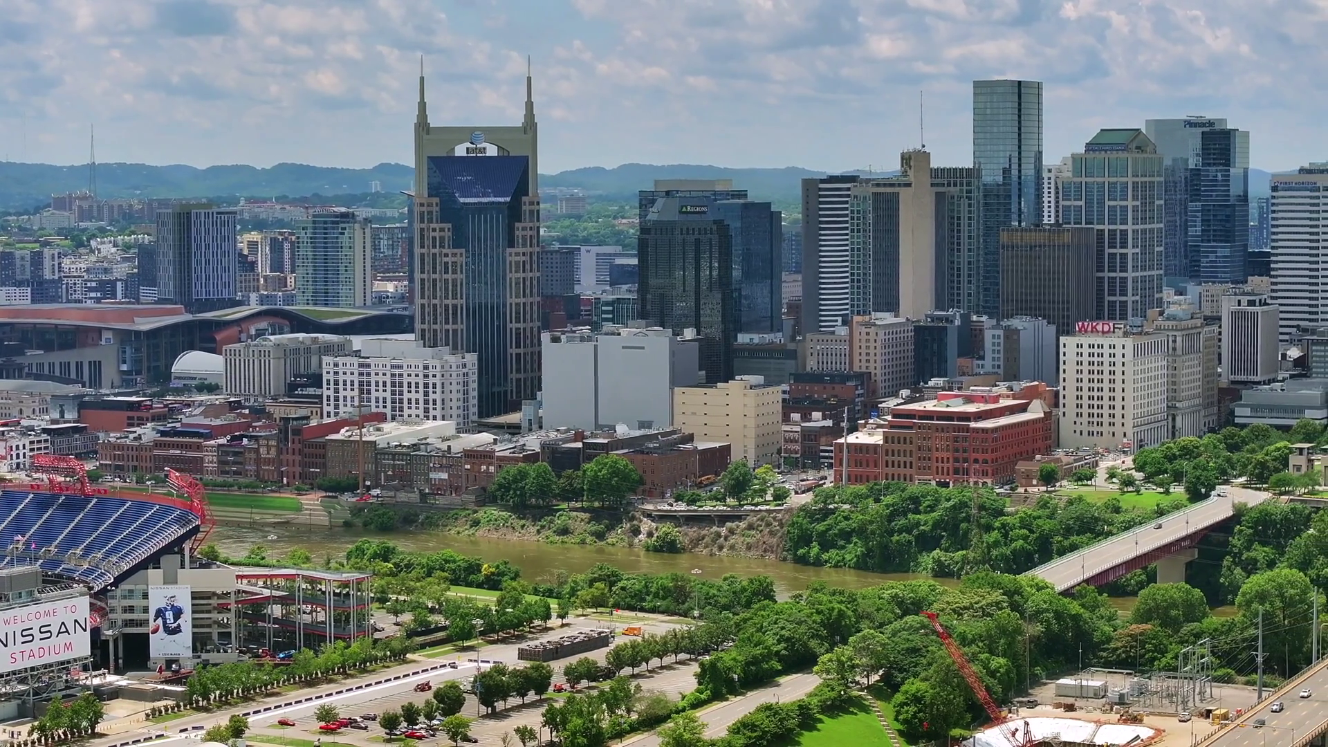 Nashville Downtown Tennessee Drone Downtown Stock Footage SBV-352359269 ...