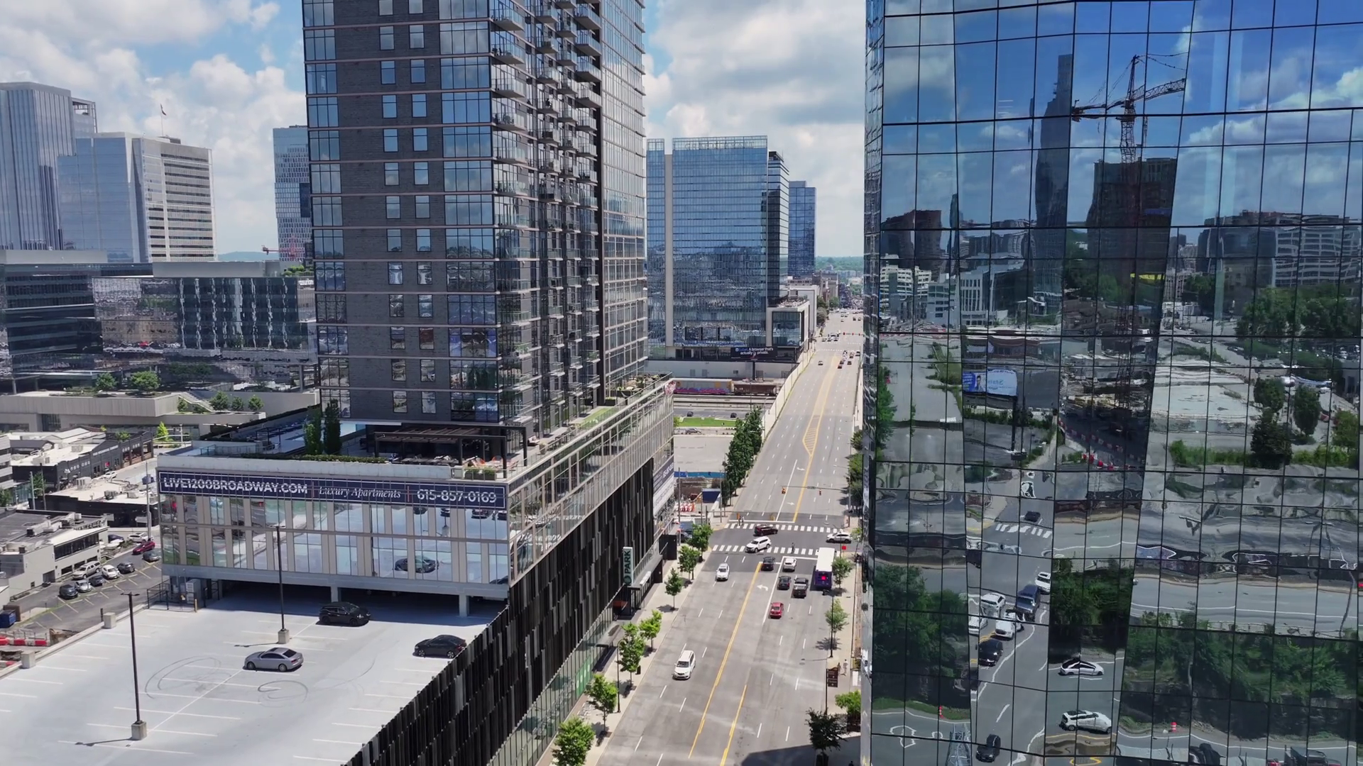 Nashville Downtown Tennessee Drone Downtown Stock Footage SBV-352359158 ...
