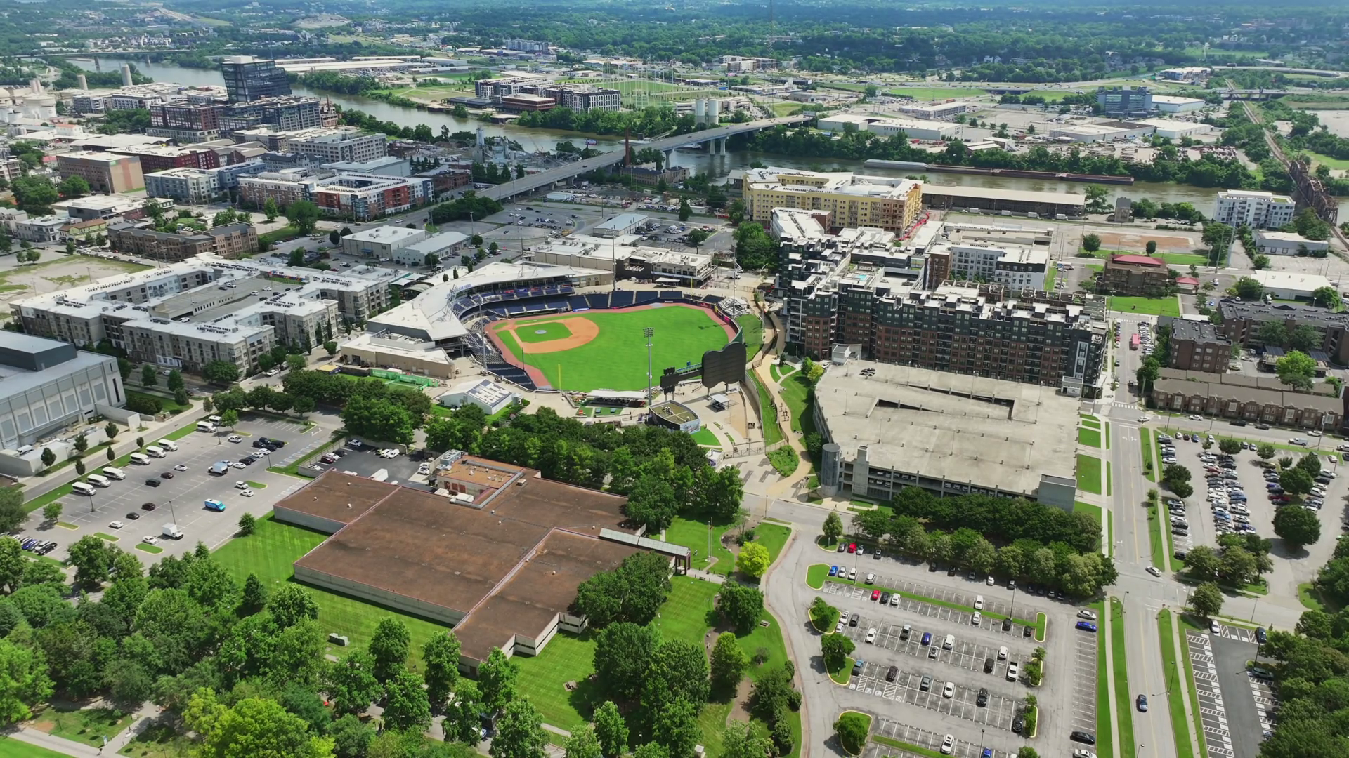 Nashville Downtown Tennessee Drone Downtown Stock Footage SBV-352357427 ...