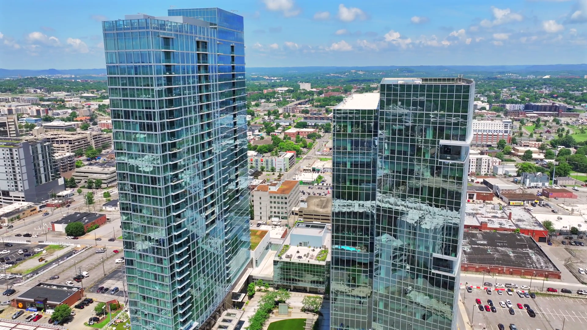 Nashville Downtown Tennessee Drone Downtown Stock Footage SBV-352359135 ...