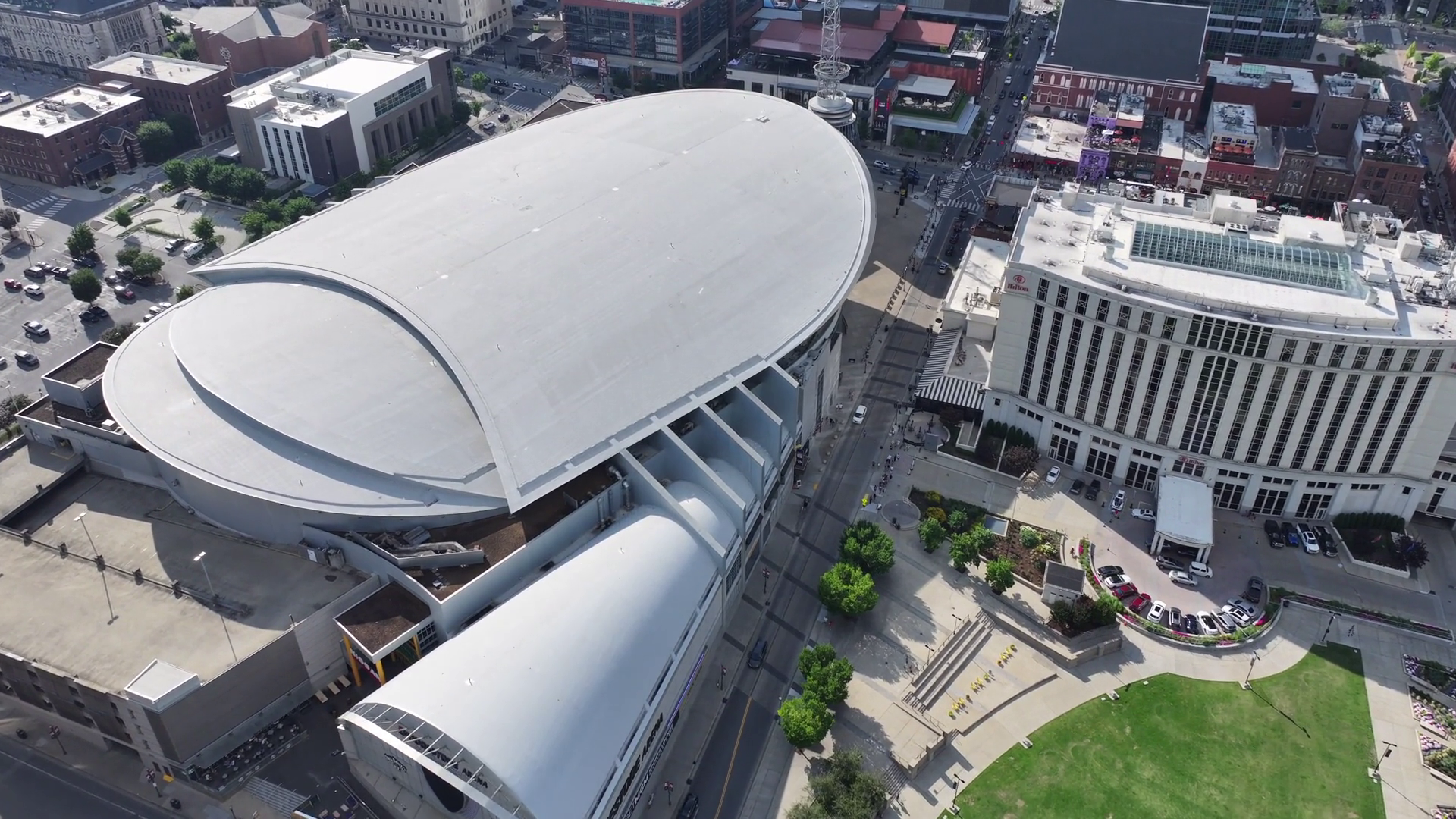 Nashville Tennessee Aerial Drone Sunny 2025 Stock Footage SBV-352361374 ...