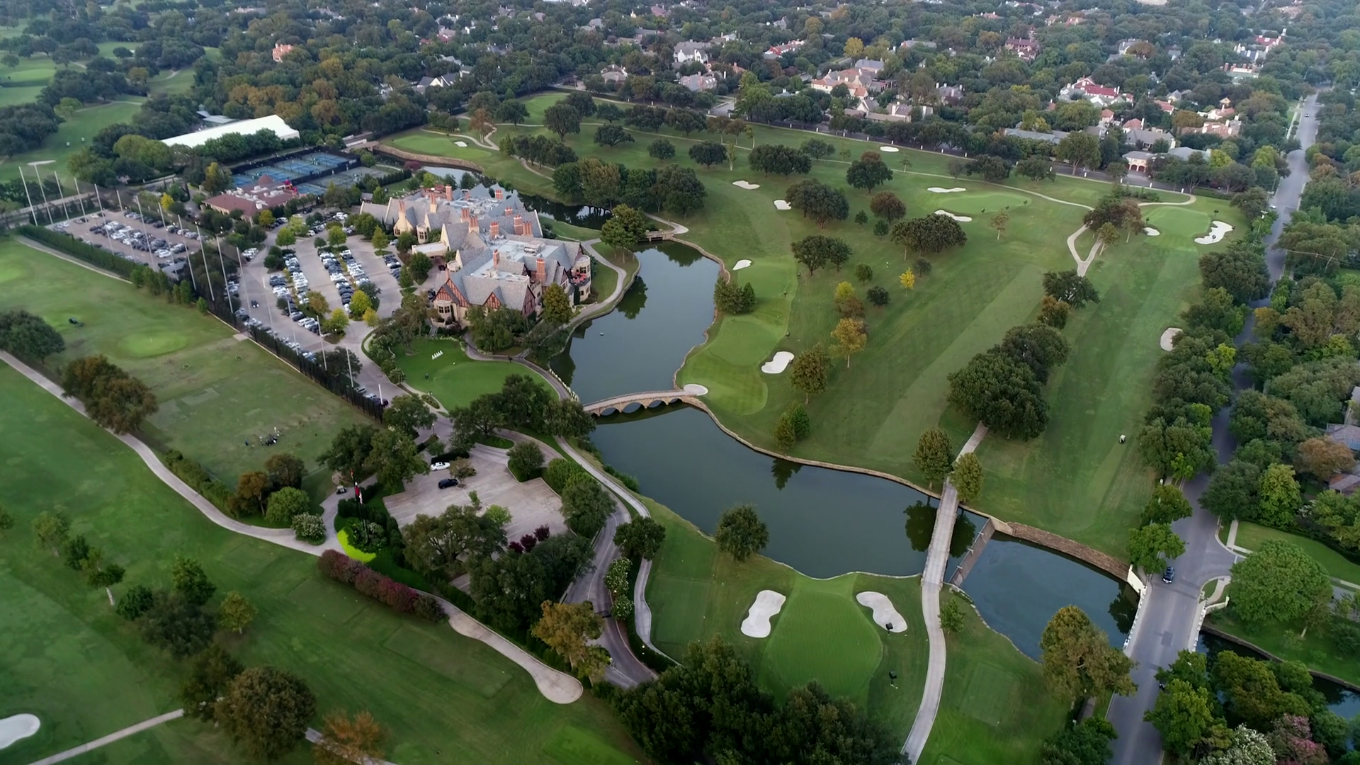 Aerial Of Golf Course In Highland Park In Stock Footage SBV-318563928 ...
