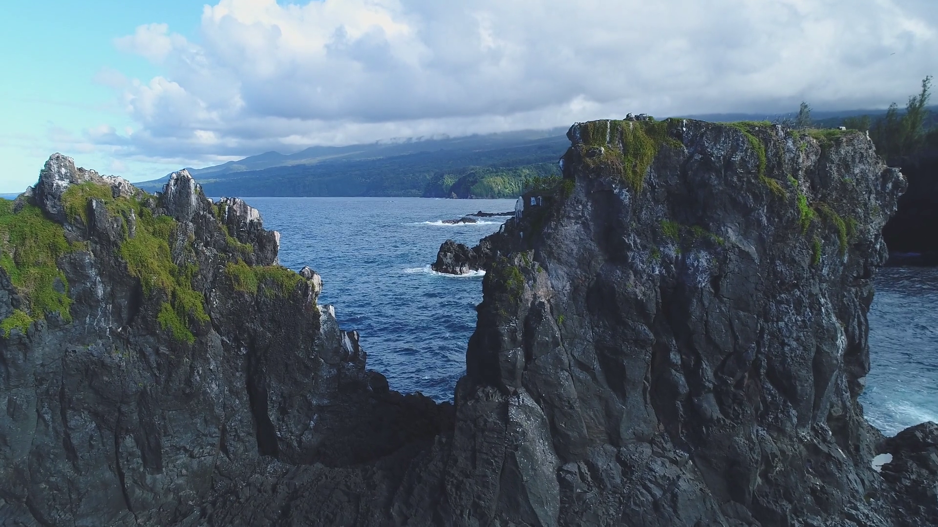 Aerial Of Rock Formation In Maui Hawaii Stock Footage SBV-323282559 ...
