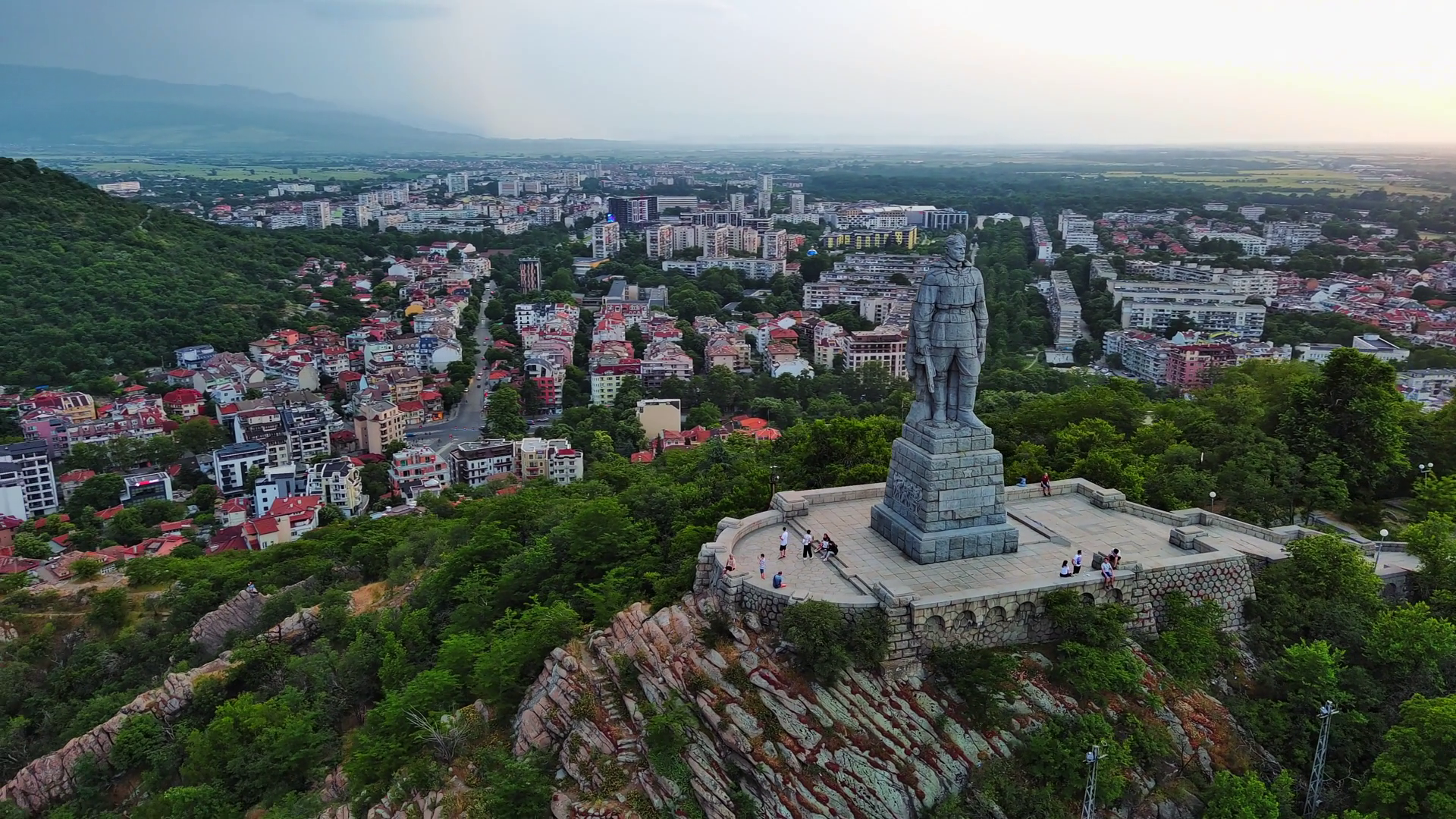 Historical Statue Of Soviet-era Warrior Stock Footage SBV-352809173 ...