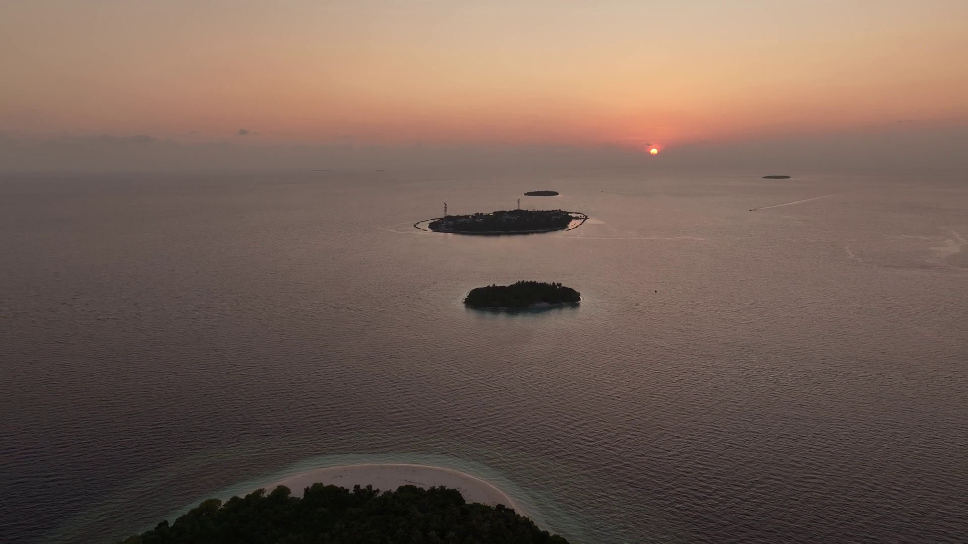 Aerial View Of Tranquil Chain Islands Stock Footage SBV-353313322 ...