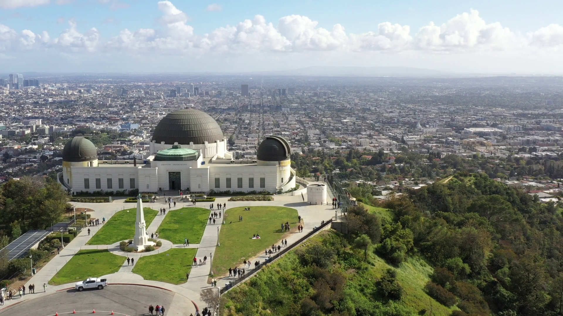 Aerial View Of Griffith Observatory Beacon Stock Footage SBV-353287139 ...