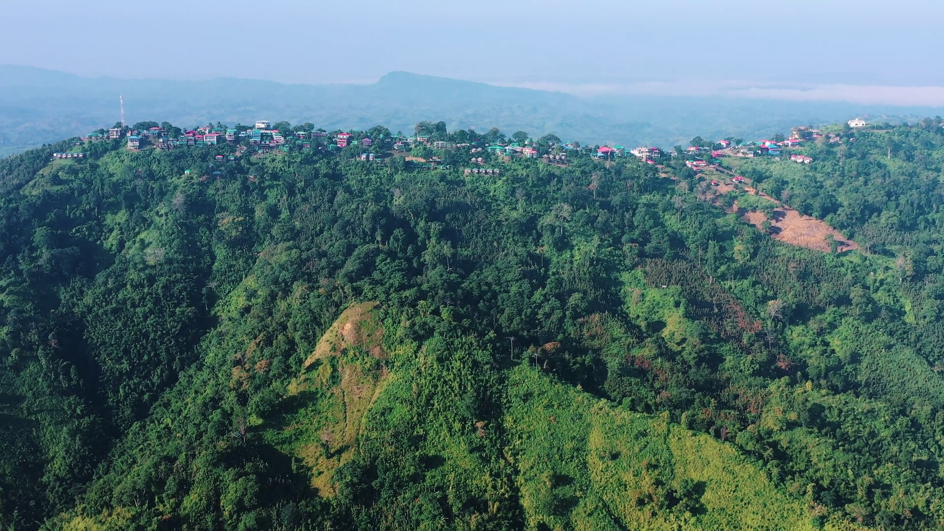 Aerial View Of Sajek Valley Village Stock Footage SBV-352689932 ...
