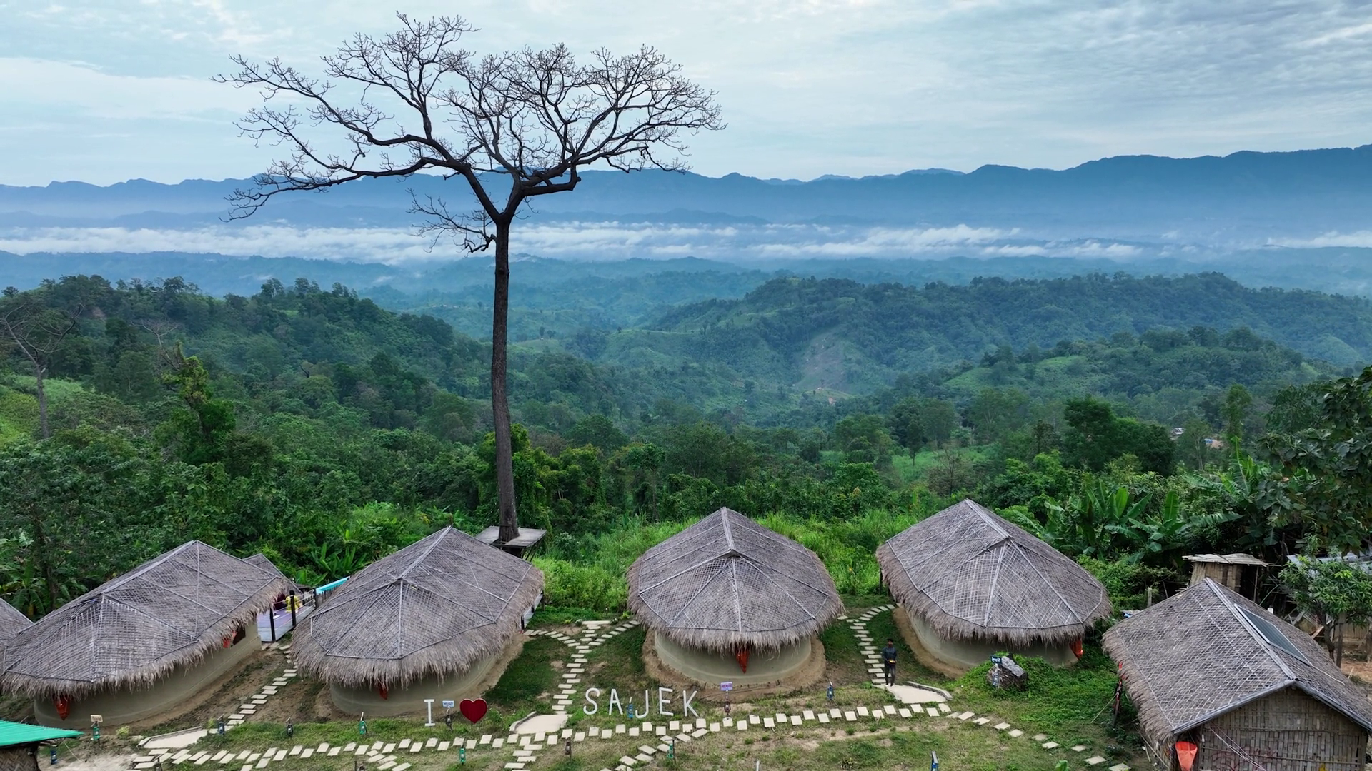 Aerial View Of Sajek Valley Landscape Stock Footage SBV-352689996 ...