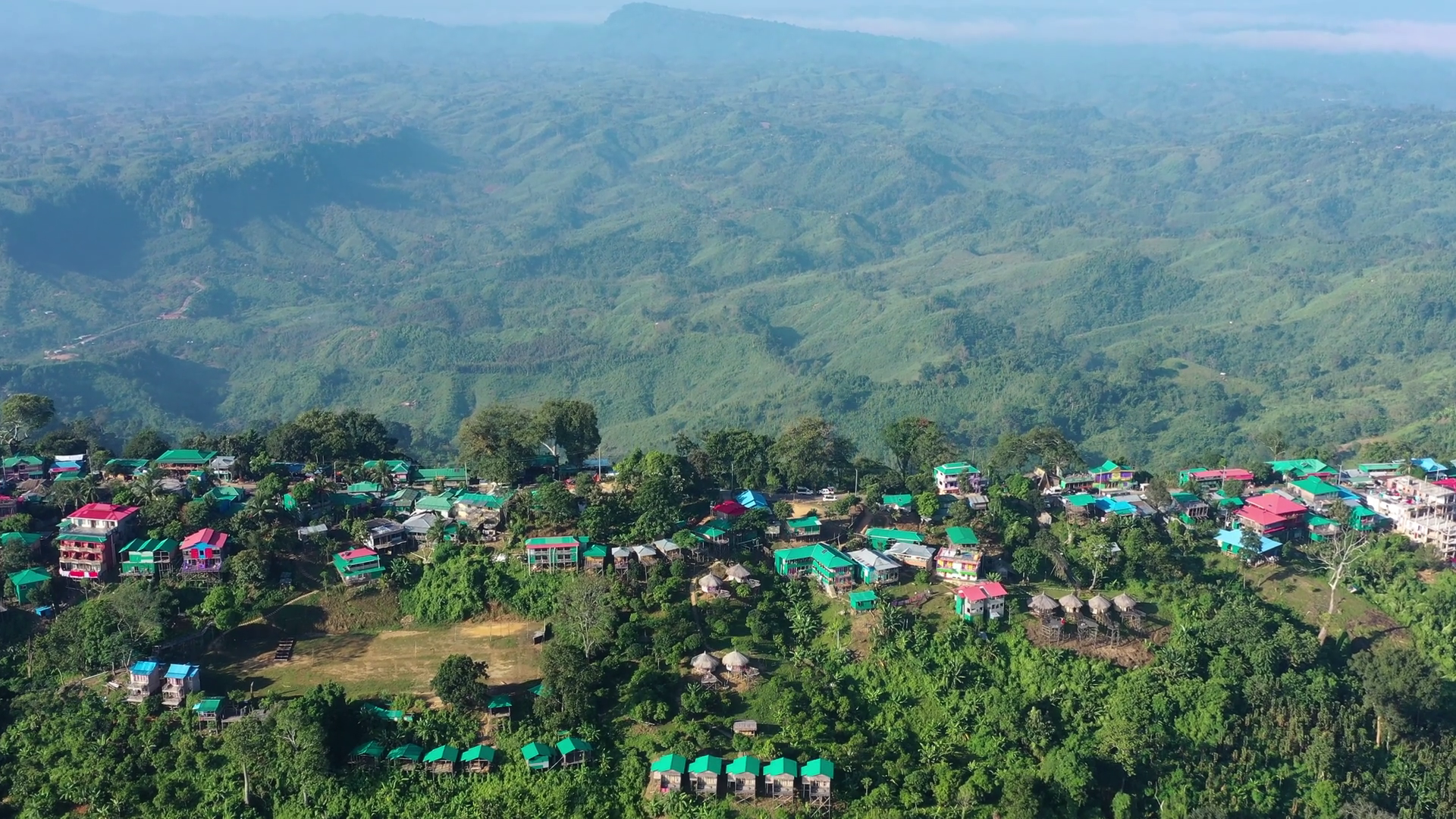Aerial View Of Sajek Village Bangladesh Stock Footage SBV-352689989 ...