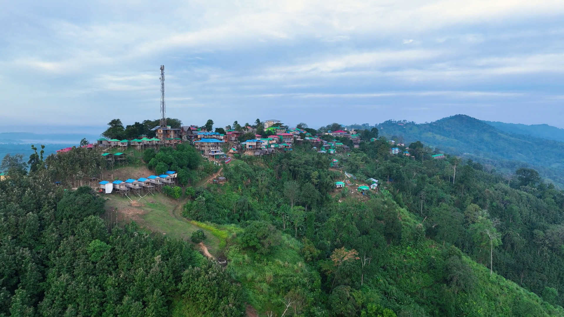 Aerial View Of Sajek Village Bangladesh Stock Footage SBV-352689997 ...