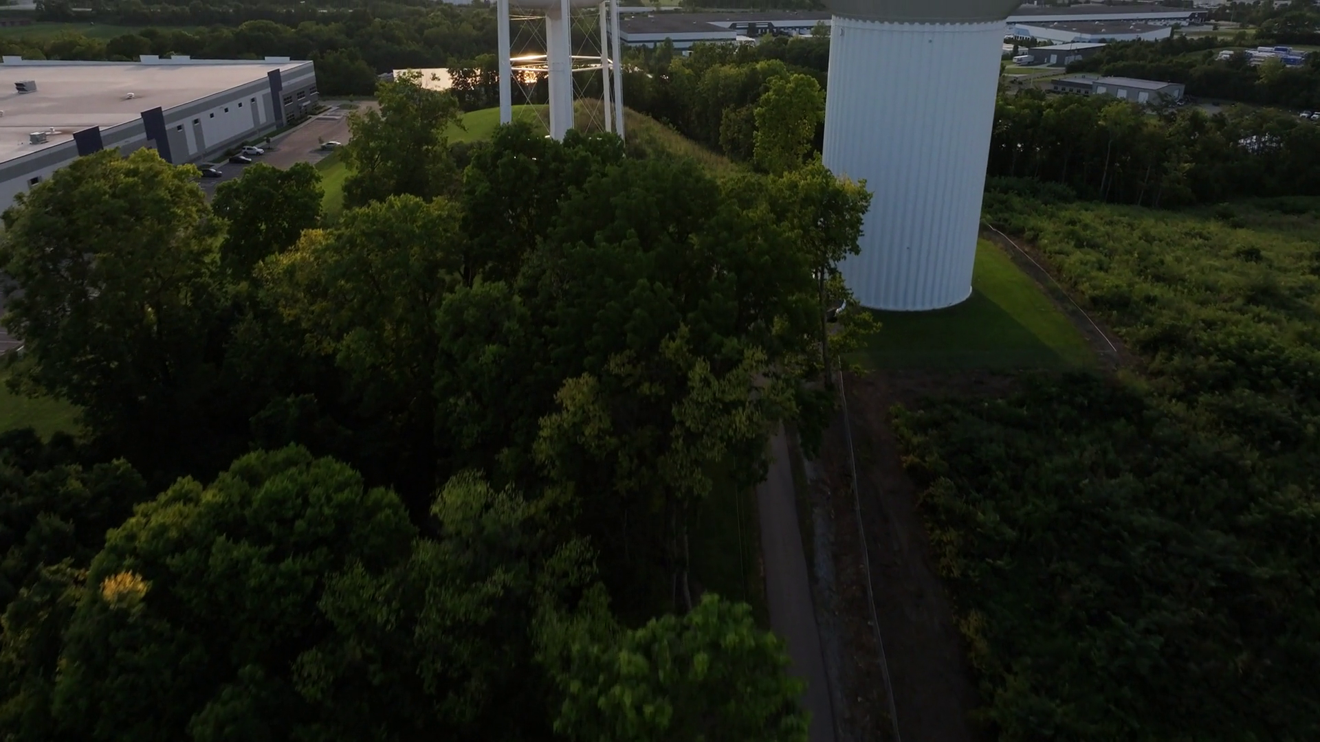 Aerial View Of Fairfield Water Towers United Stock Footage SBV ...