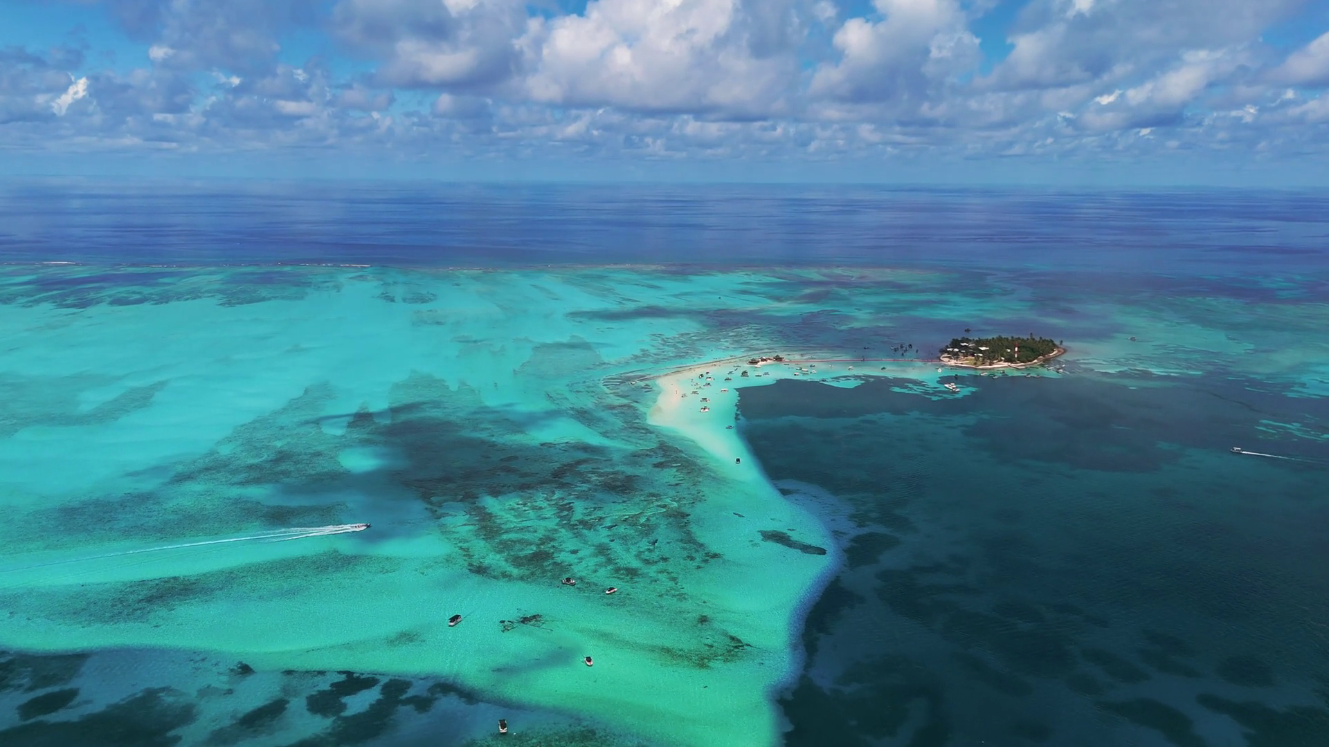 Aerial View Of Johnny Cay Island Colombia Stock Footage SBV-352733121 ...