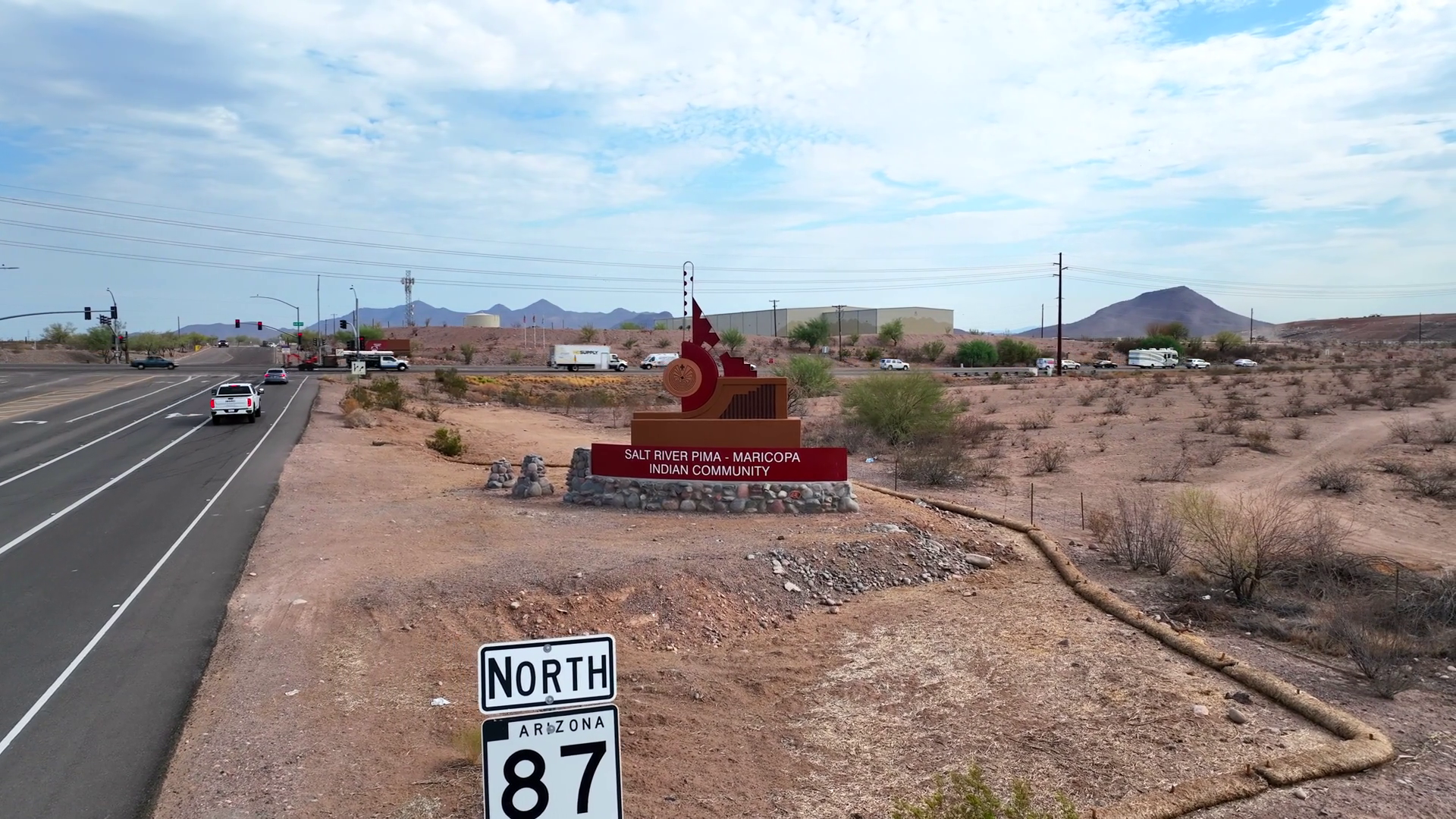 Aerial View Of Salt River Indian Community Stock Footage SBV-352749077 ...