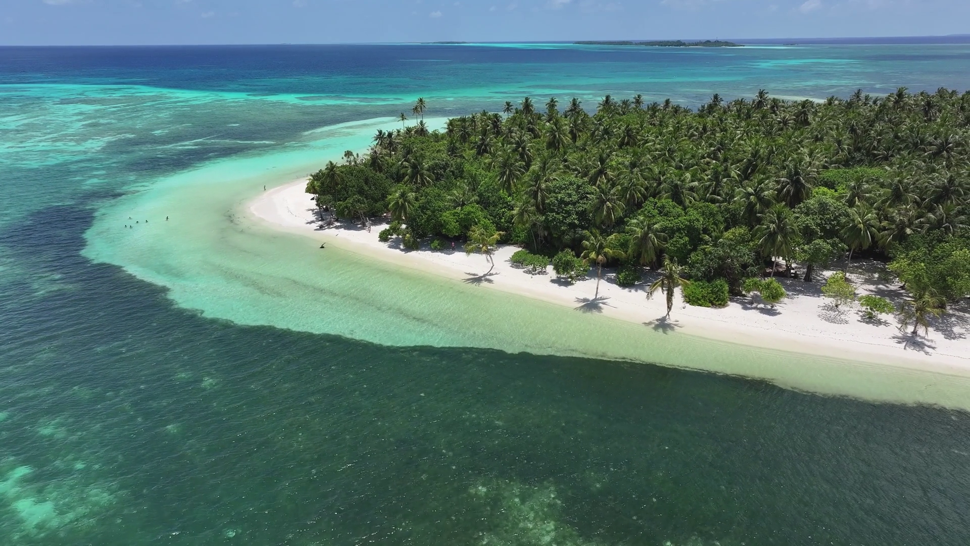 Aerial View Of Goidhoo Island's Vibrant Stock Footage SBV-353117837 ...
