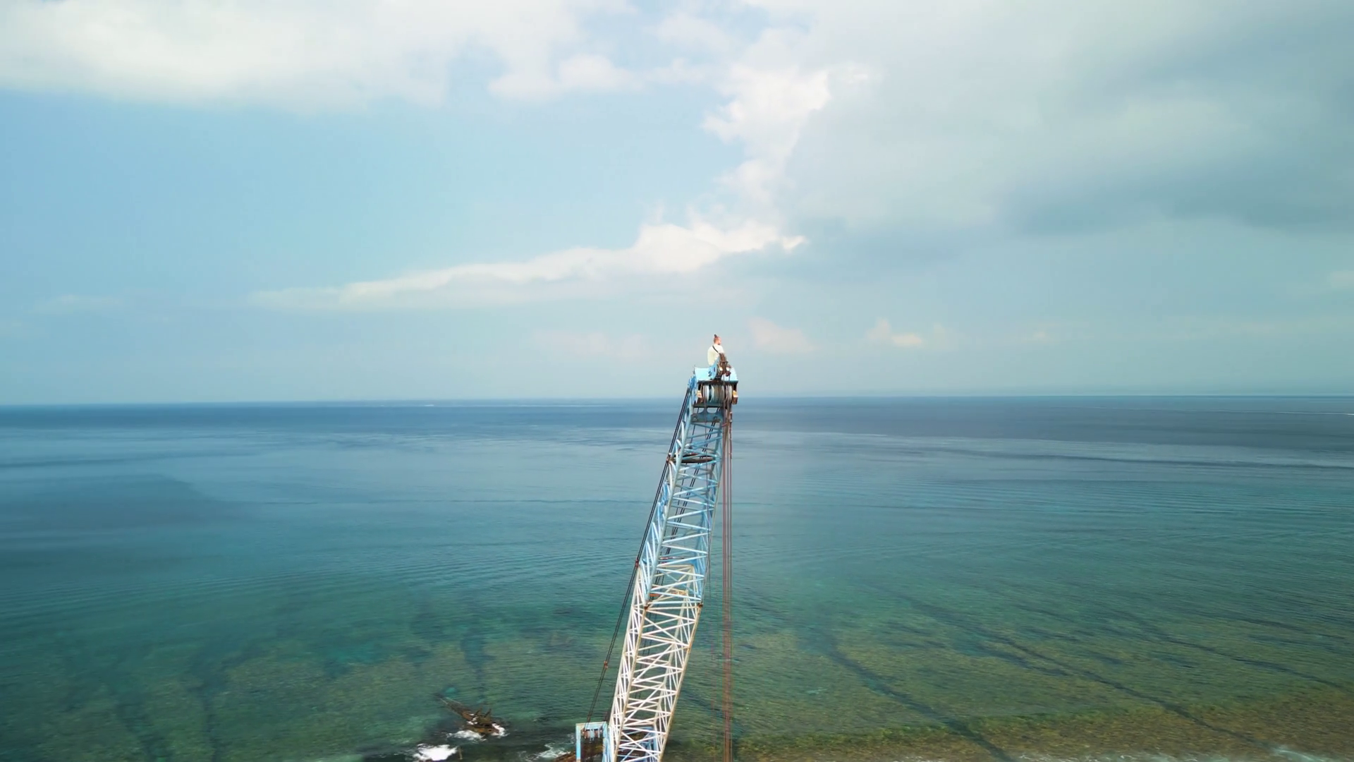 Aerial View Of Tranquil Picturesque Ocean Stock Footage SBV-351138040 ...