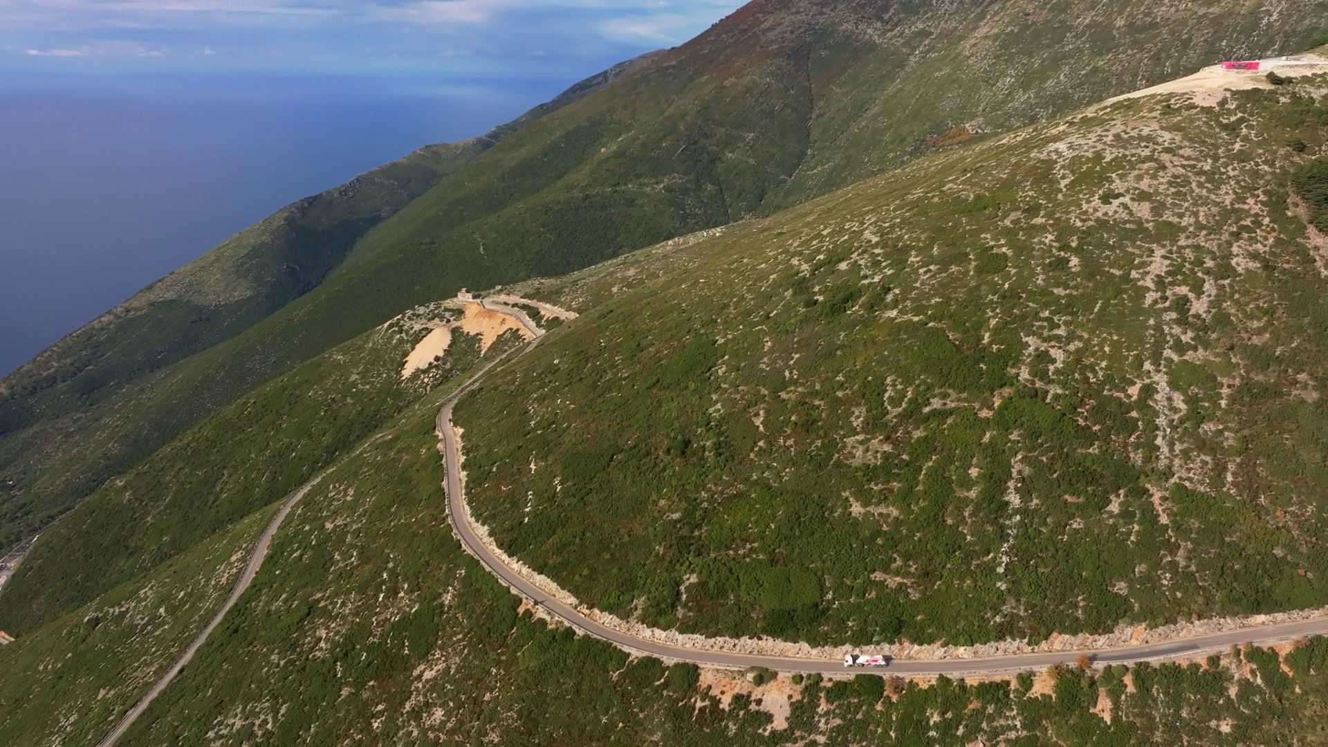 Aerial View Of Scenic Llogara Pass In Stock Footage SBV-351764657 ...