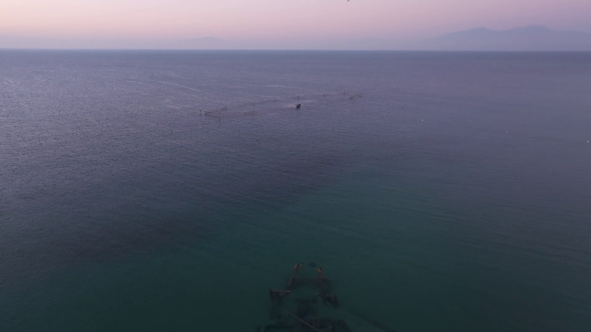 Aerial View Of Shipwreck In Calm Aegean Sea Stock Footage SBV-351724075 ...