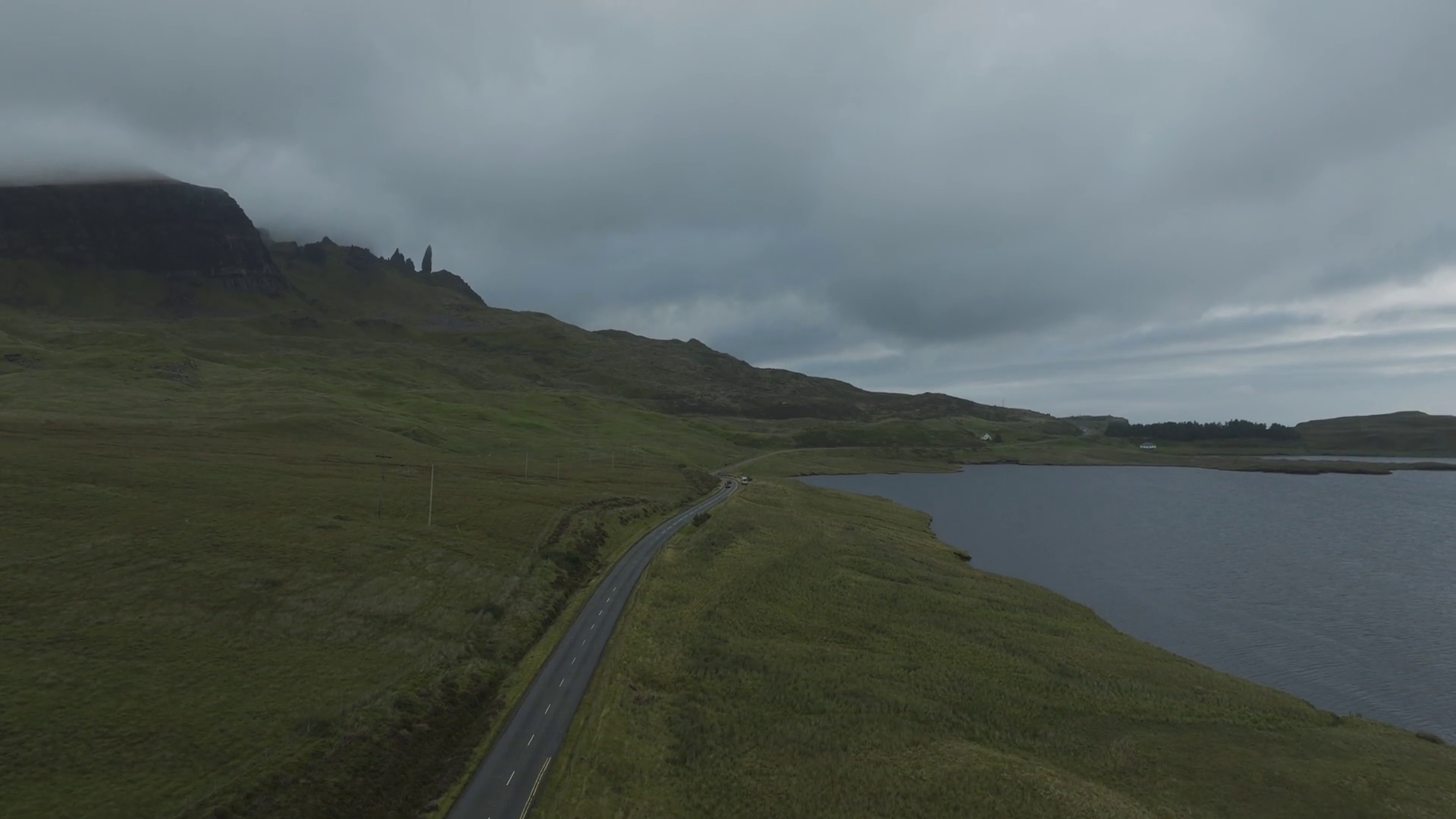 Aerial View Of Tranquil Loch Leathan Stock Footage SBV-349259968 ...