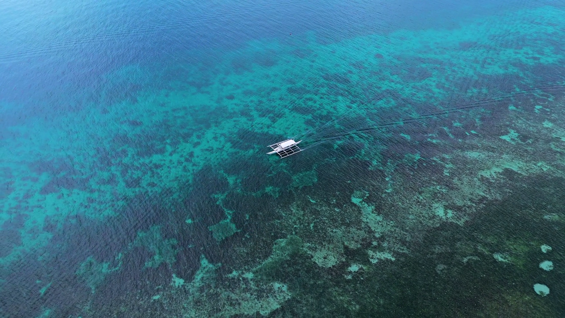 Aerial Drone View Of Fishing Boat In Ocean Stock Footage SBV-351900108 ...