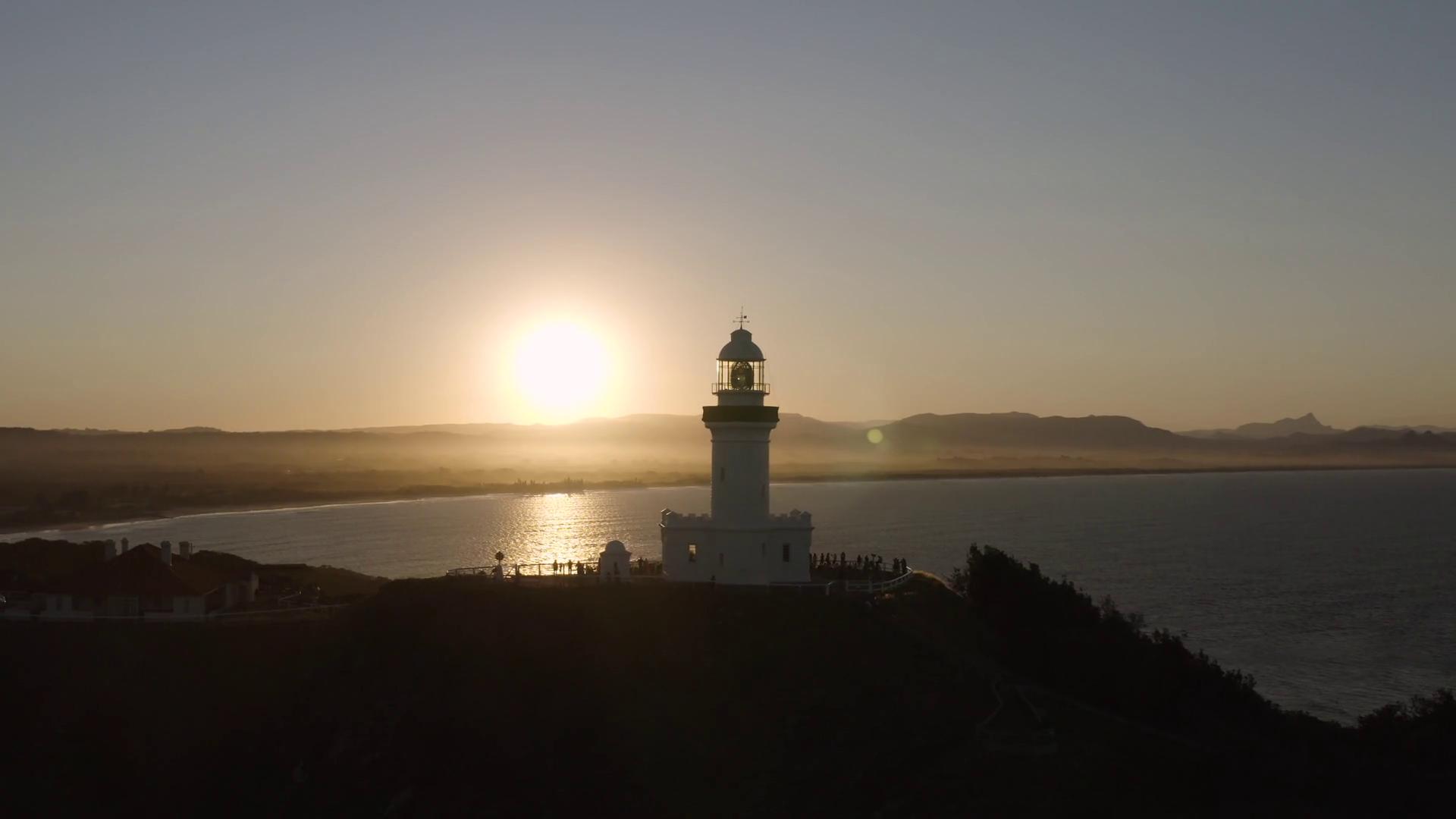Aerial View Of Byron Bay Lighthouse At Stock Footage SBV-338964843 ...