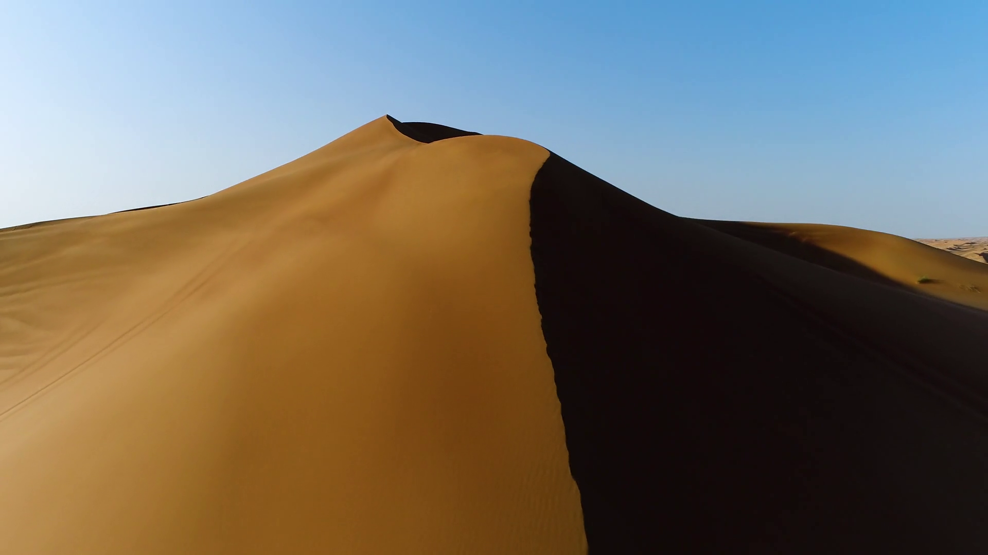 Aerial View Of Strong Shadows Created Desert Stock Footage SBV ...