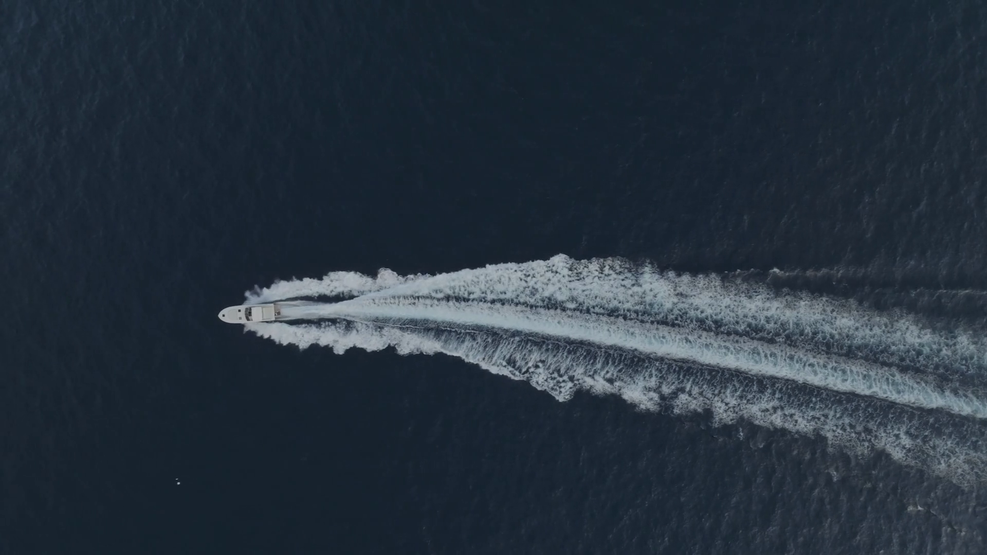 Aerial View Of Speed Boat Sailing Along Stock Footage SBV-347472169 ...