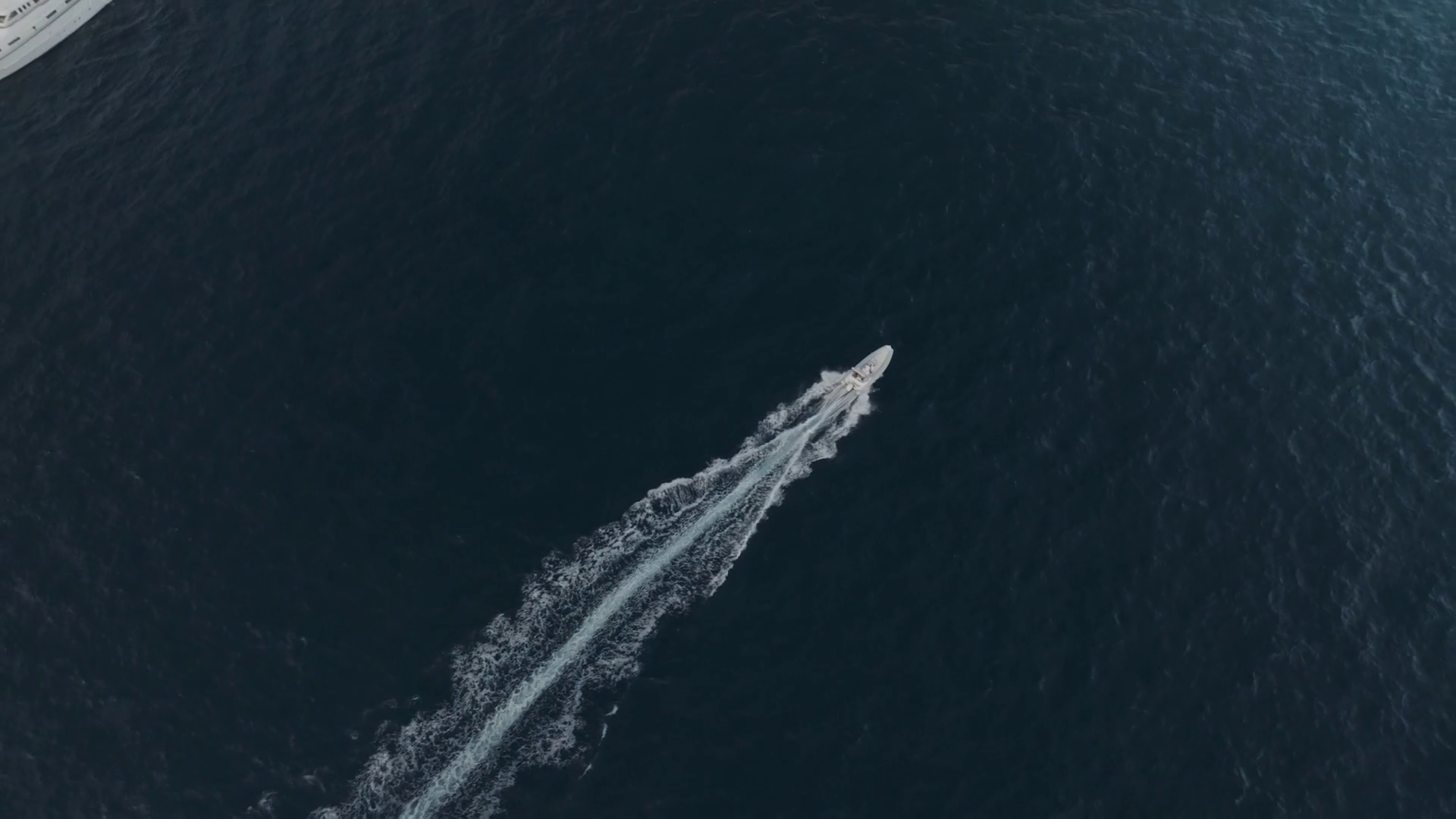 Aerial View Of Speed Boat Sailing Along Stock Footage SBV-347472172 ...
