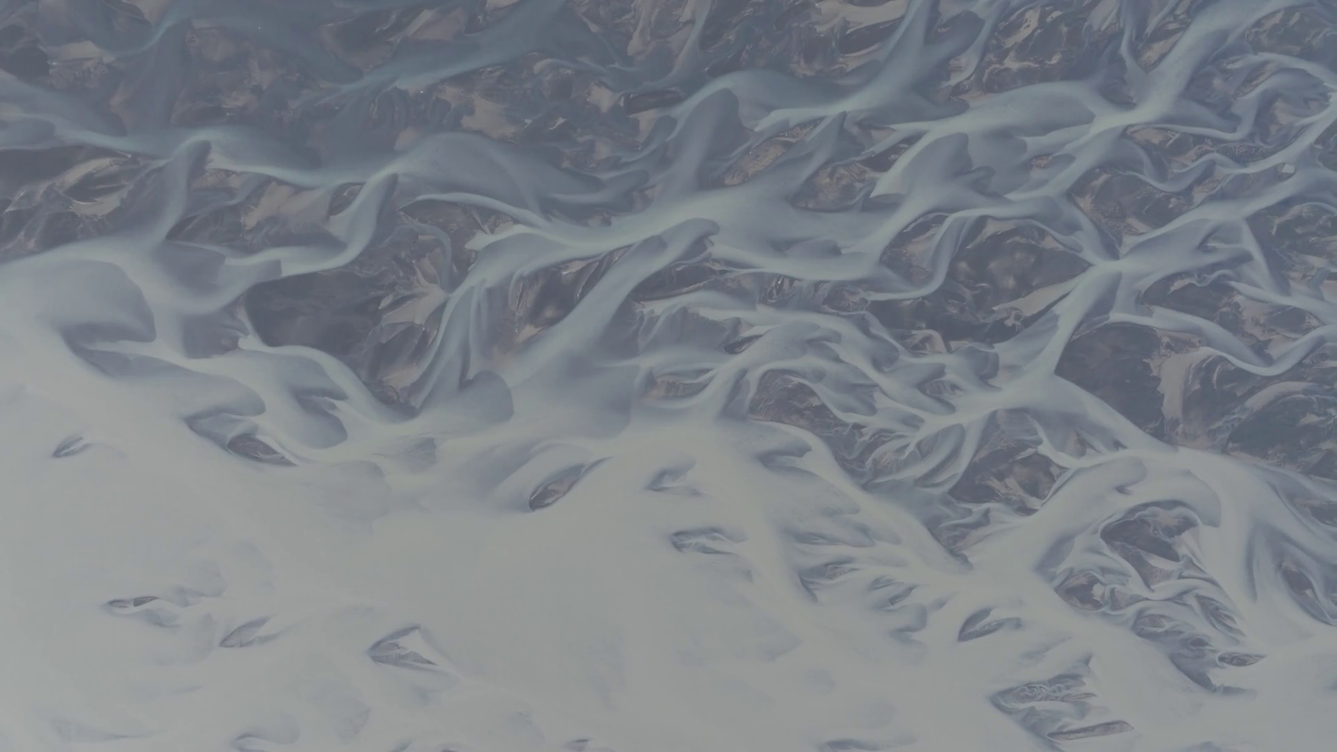 Aerial View Of Glacial River Water Pattern Stock Footage SBV-348906673 - Storyblocks