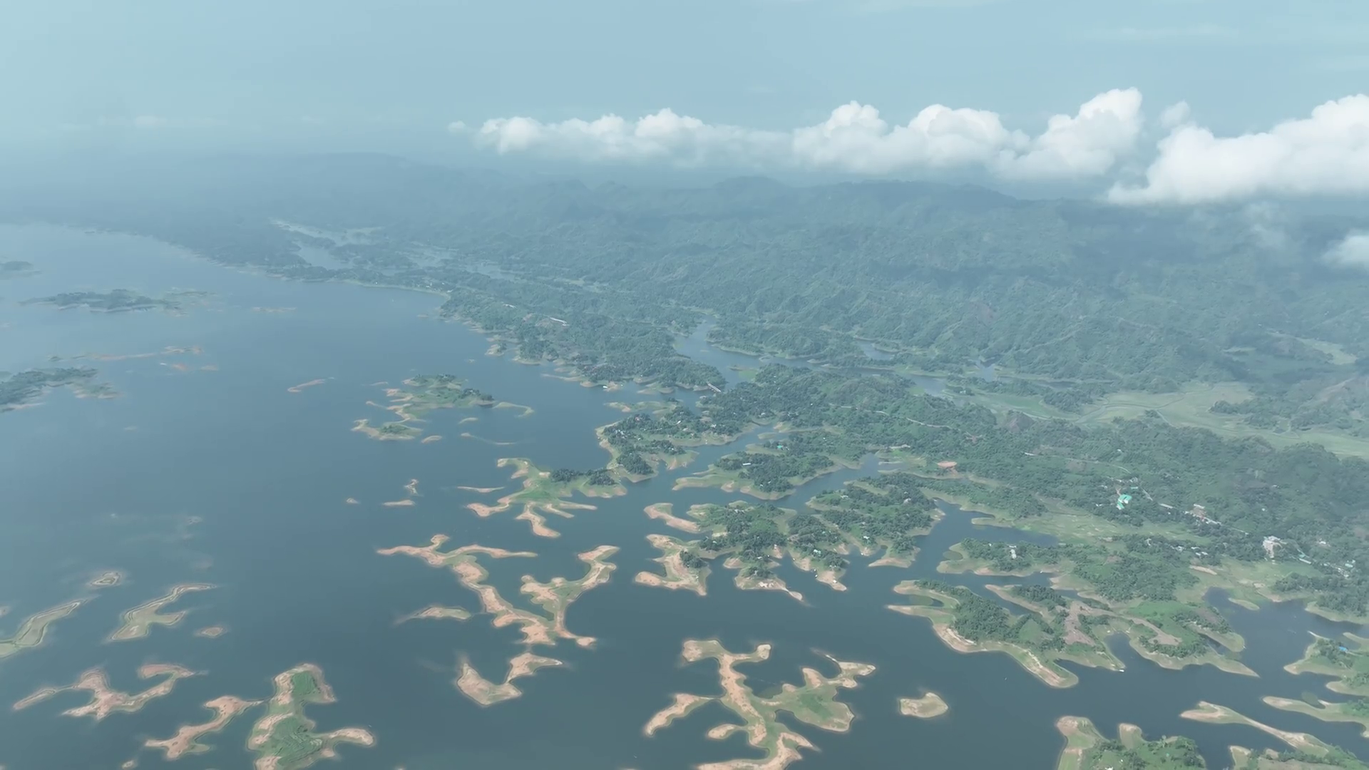 Aerial View Of Islands In Kaptai Lake In Stock Footage SBV-348463968 ...