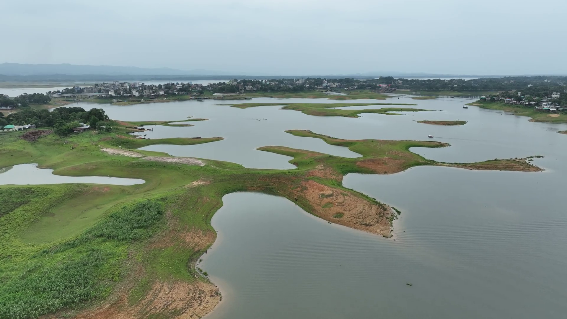 Aerial View Of Islands In Kaptai Lake In Stock Footage SBV-348463795 ...