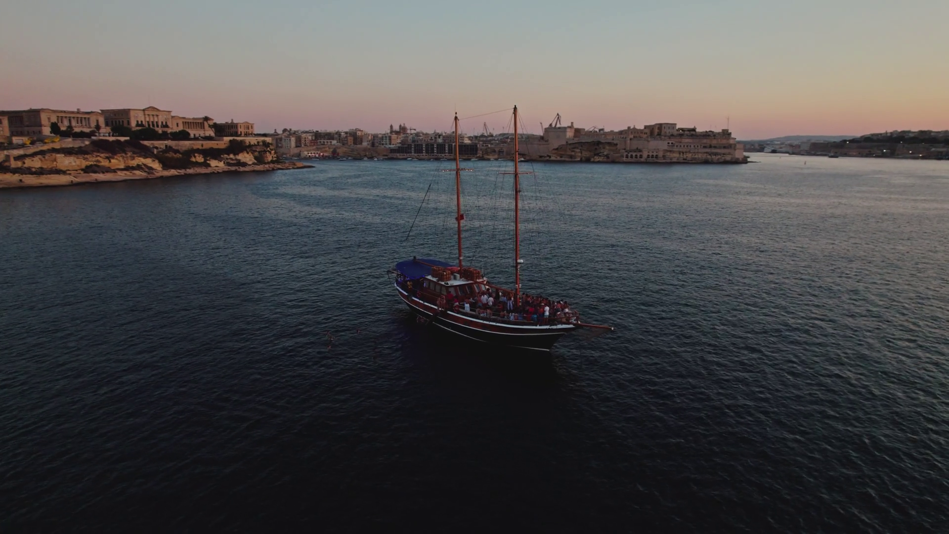 Aerial View Of People Jumping Off Boat Into Stock Footage SBV-348598508 ...