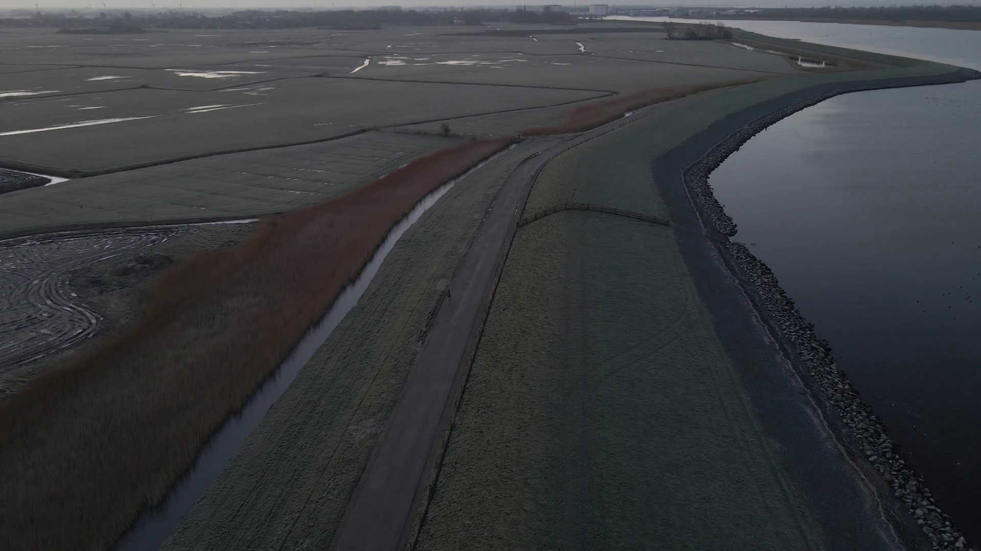 Aerial View Of Man Running On Small Road Stock Footage SBV-348910297 ...