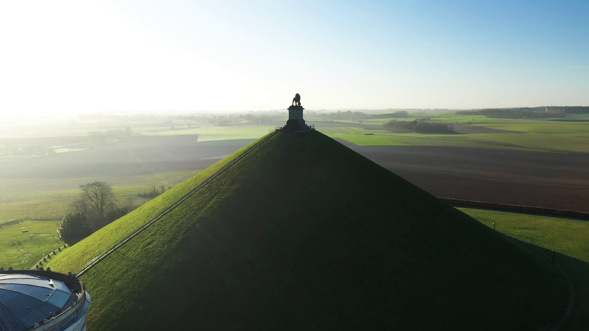 Aerial View Of Waterloo War Memorial Stock Footage SBV-346889293 ...