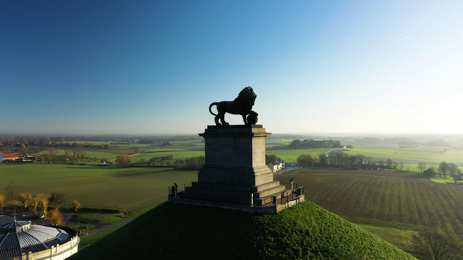 Aerial View Of Waterloo War Memorial Stock Footage SBV-346889296 ...