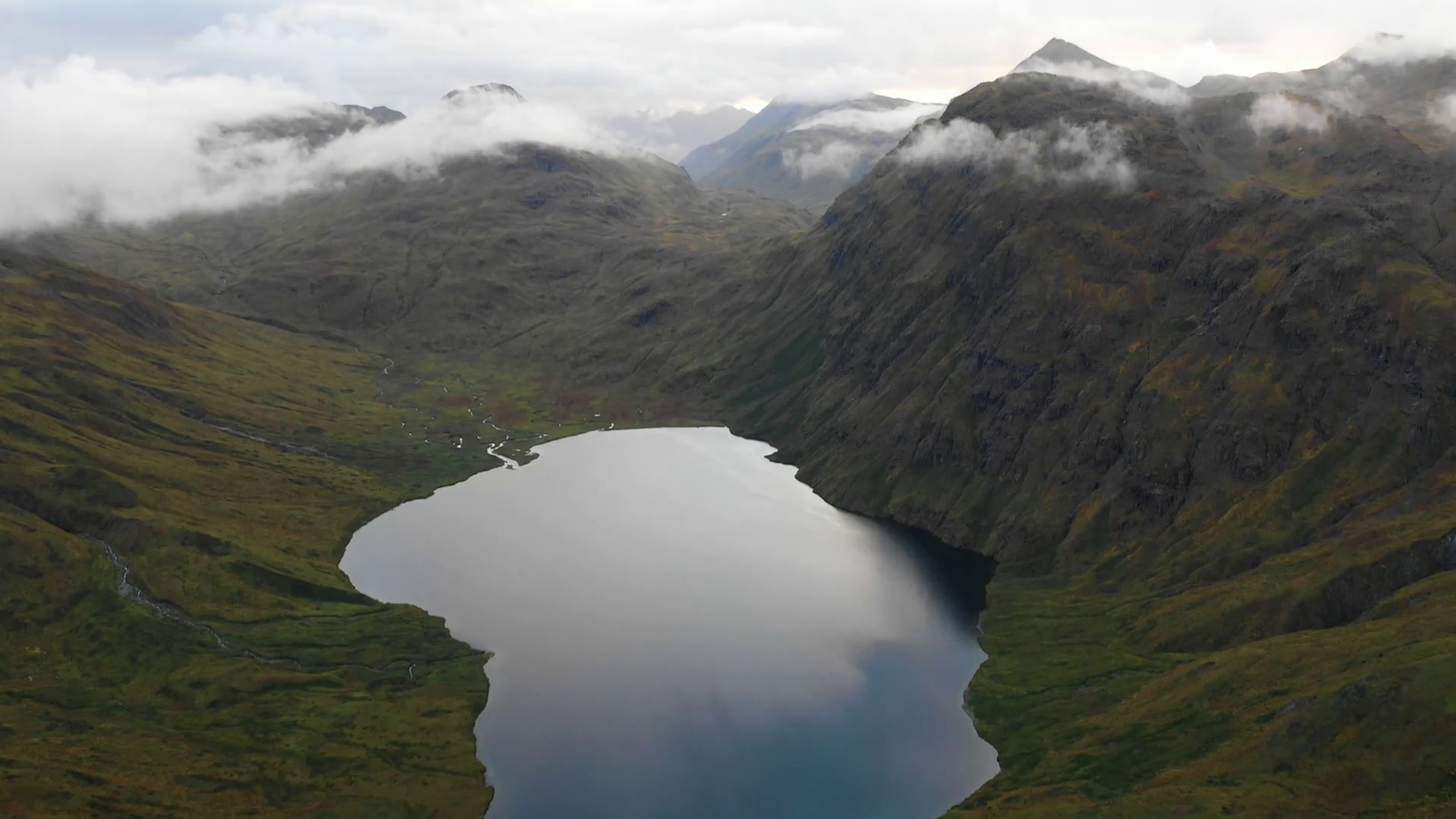 Aerial View Of Anderson Bay Unalaska Alaska Stock Footage SBV-347103151 ...