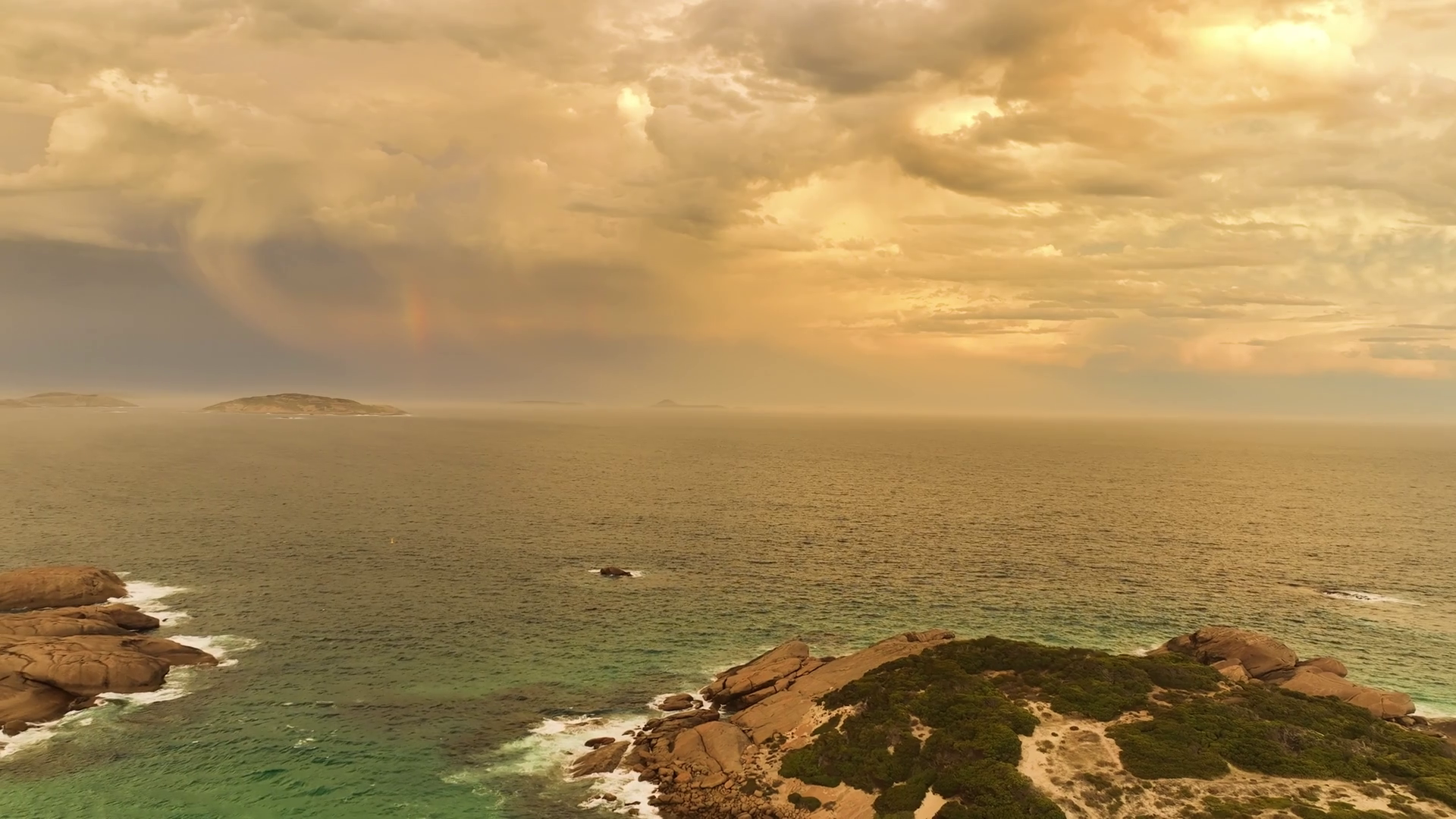 Aerial View Of Esperance Bay Western Stock Footage SBV-347531074 ...