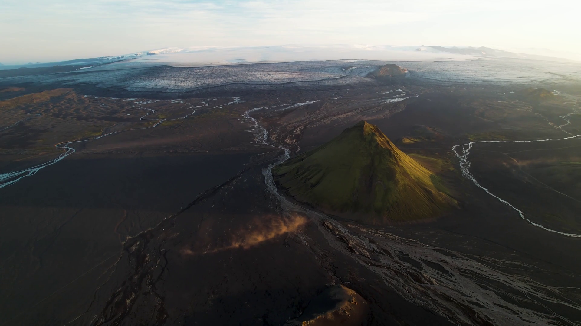 Aerial View Of Maelifell Mountain At Sunset Stock Footage SBV-347683294 ...