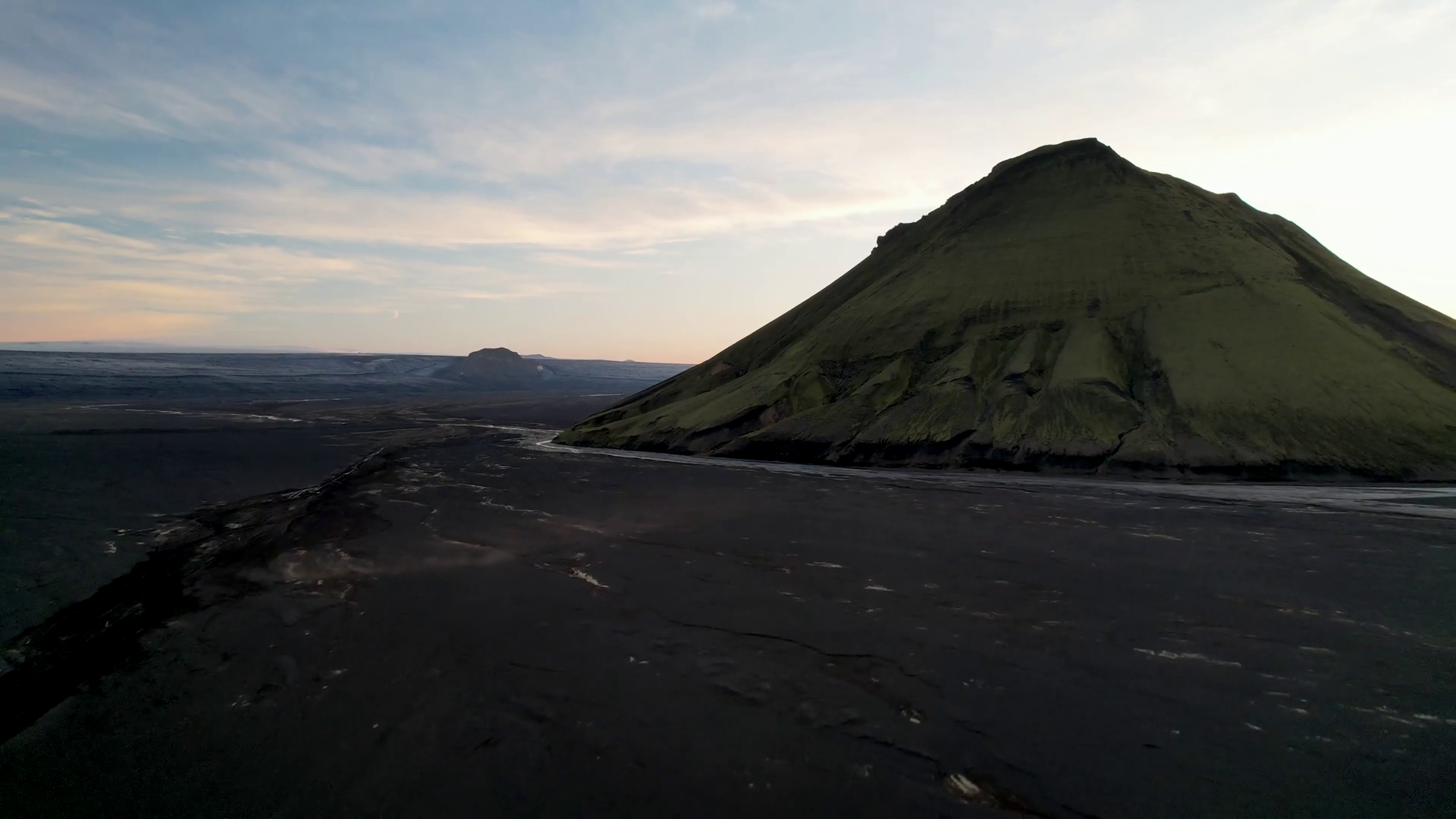 Aerial View Of Maelifell Mountain At Sunset Stock Footage SBV-347683314 ...
