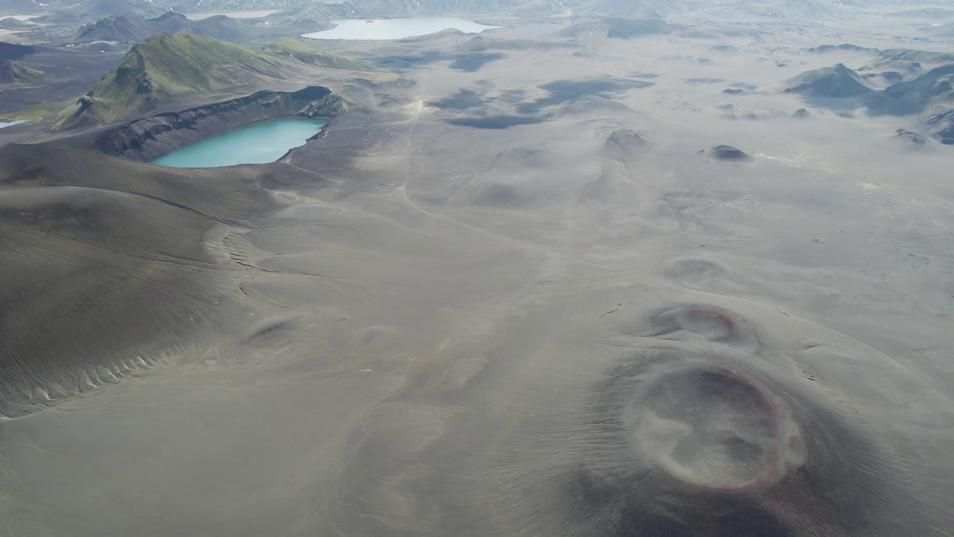 Aerial View Of Volcanoes With Fog Stock Footage SBV-347683378 - Storyblocks