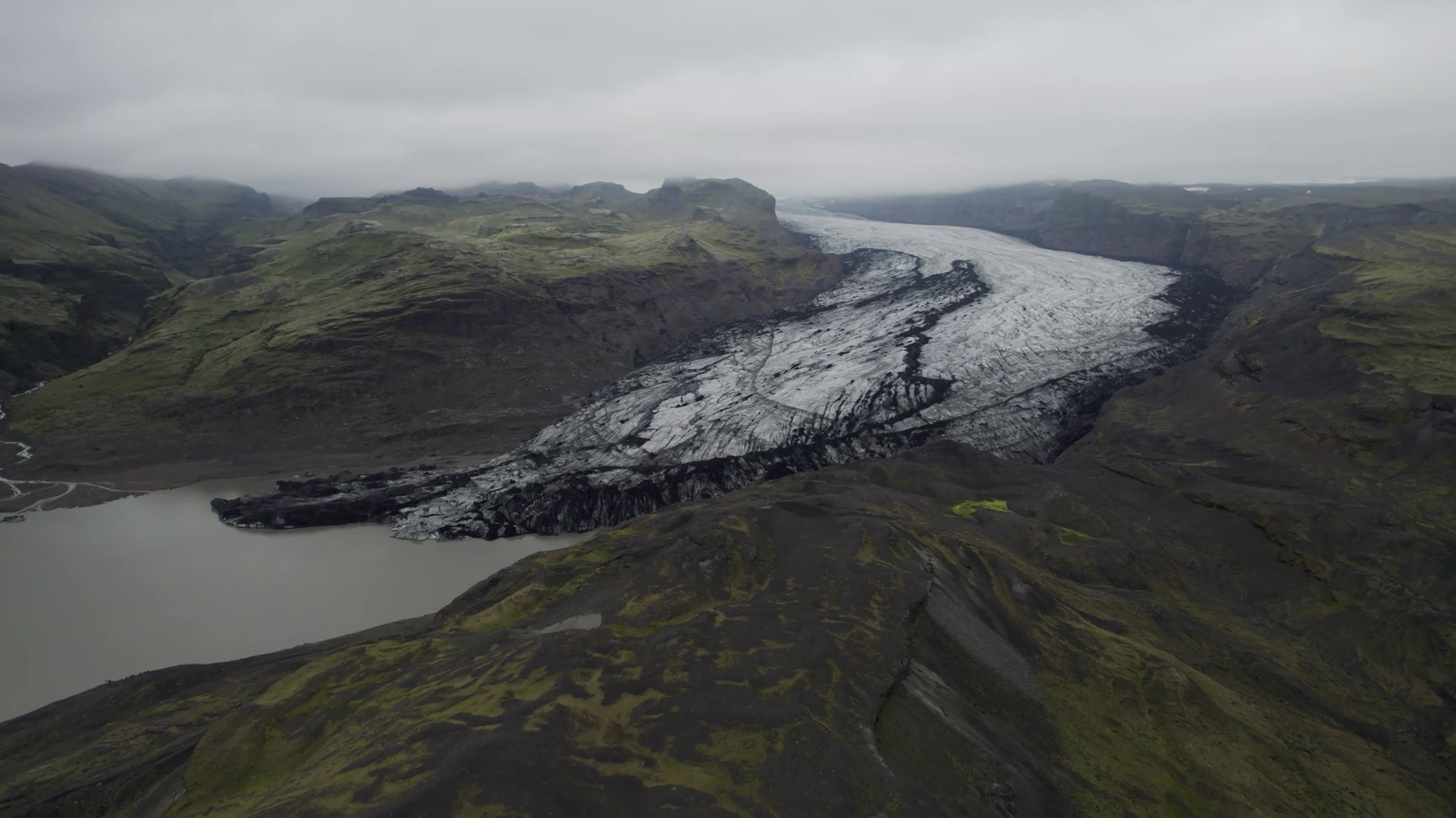 Aerial View Of Ice Formation On Glacier Stock Footage SBV-347683621 ...