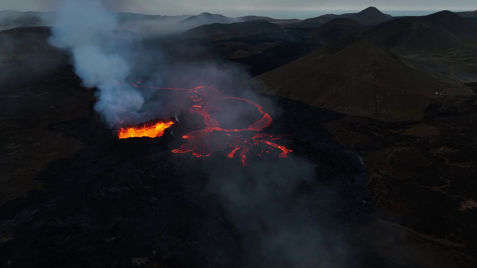 Aerial View Of Litli-hrutur (little Ram) Stock Footage SBV-348376460 ...