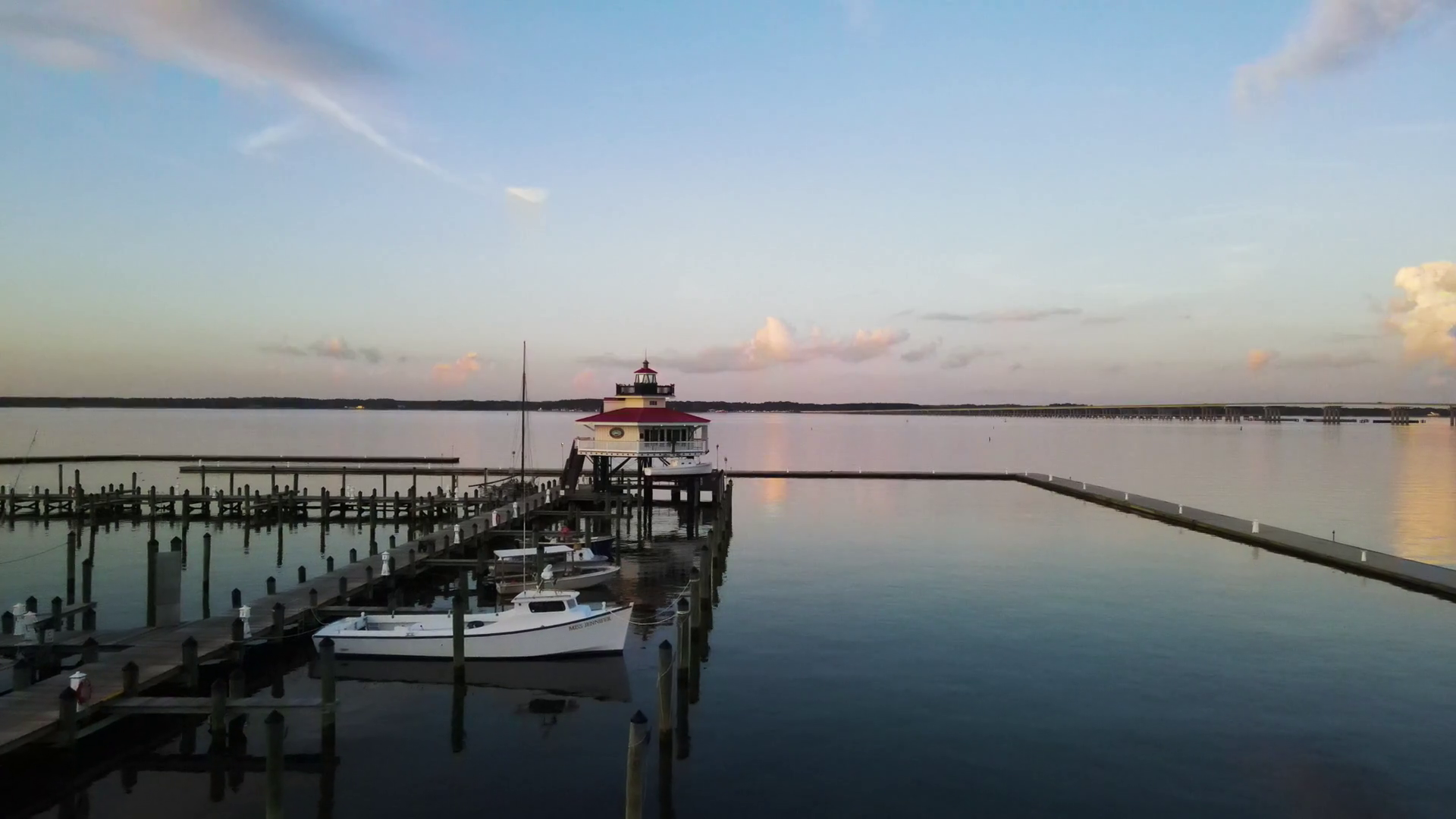 Aerial View Of Choptank River Lighthouse Stock Footage SBV-348465071 ...