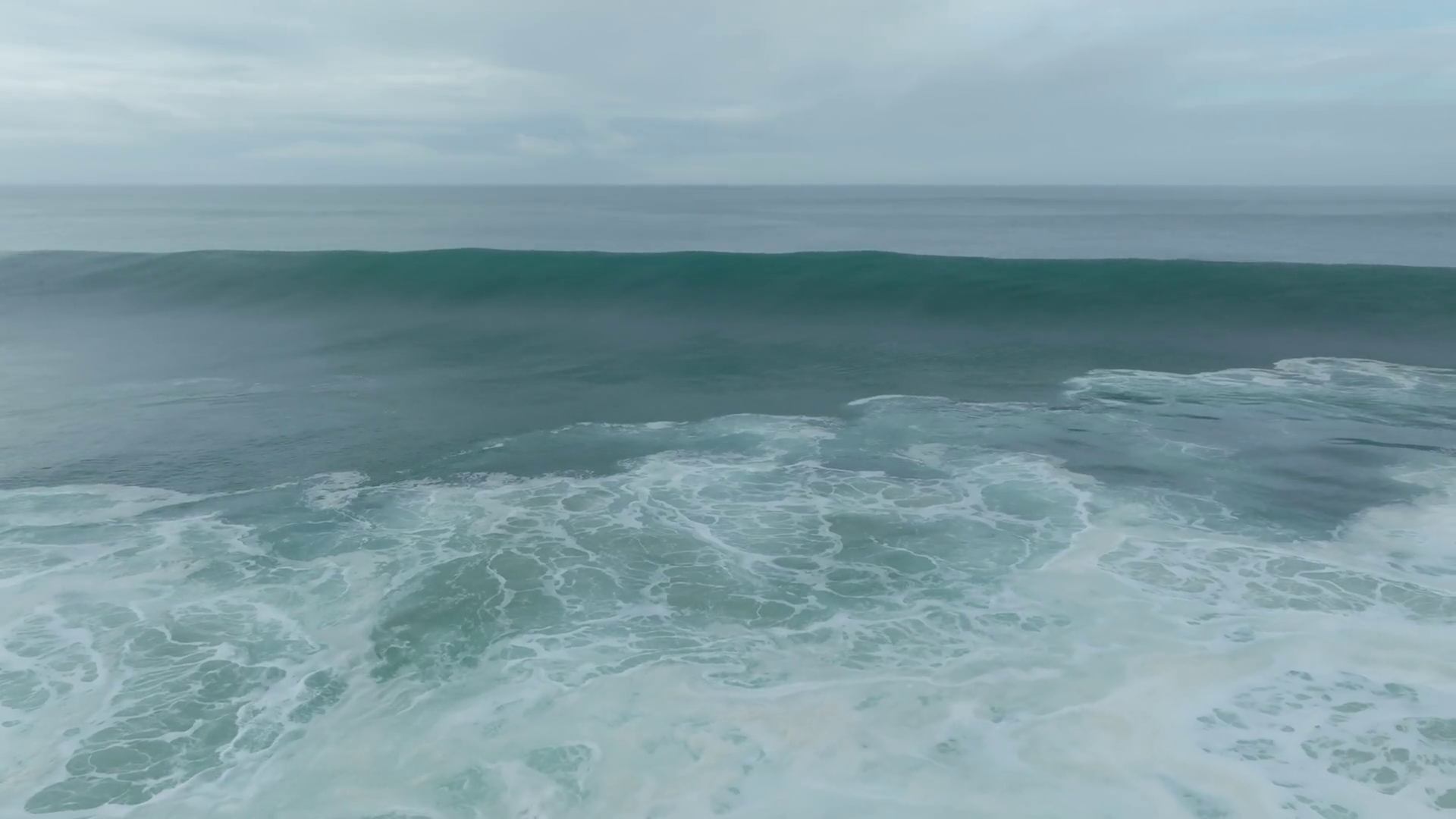 Aerial View Capturing Big Ocean Wave Stock Footage SBV-347785539 ...